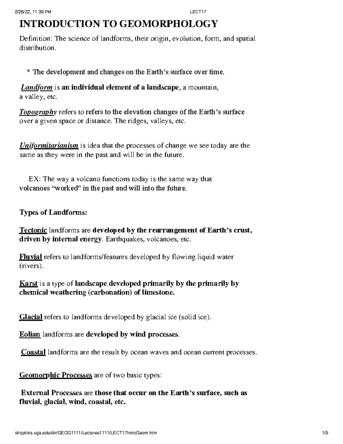 EXAM 3 GEO - TEST 3 - shopkins.uga.edu/dir/GEOG1111/Lectures1111 ...
