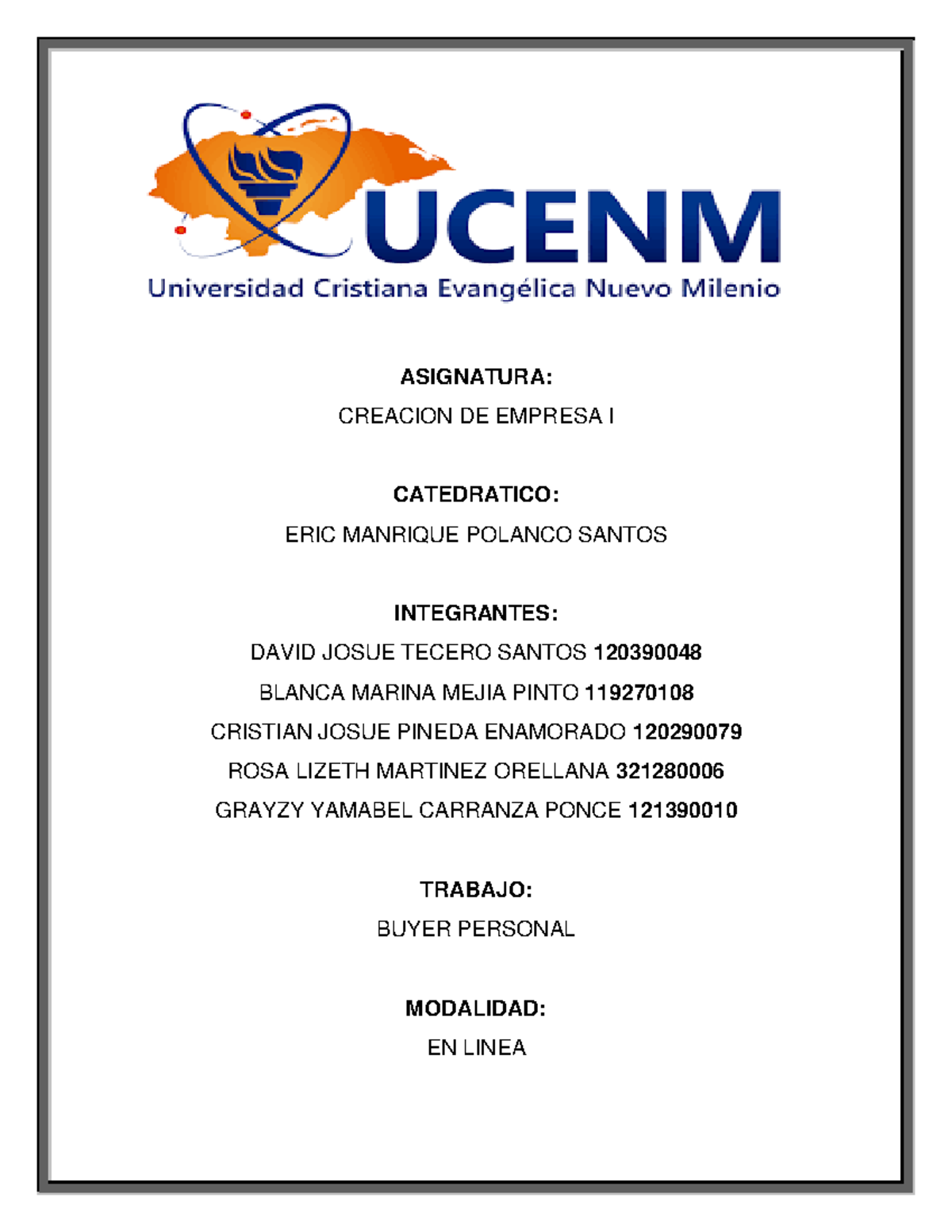 120390048-26 - Creación de empresas I - ASIGNATURA: CREACION DE EMPRESA ...