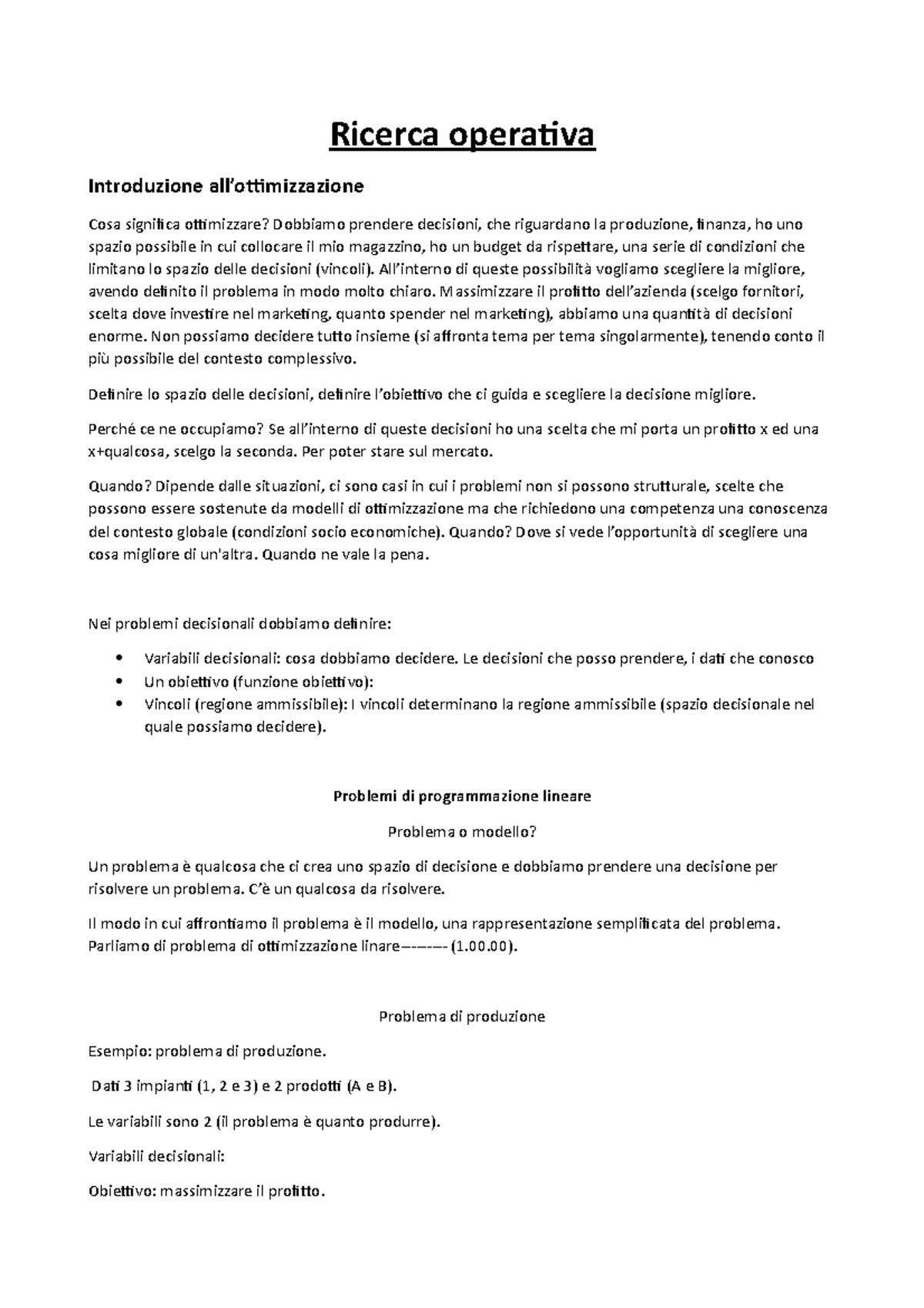 Ricerca Operativa - wow - Ricerca operativa Introduzione all ...