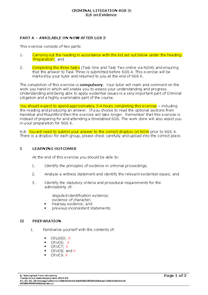Module Specification - Conduct - Nottingham Trent University Module ...