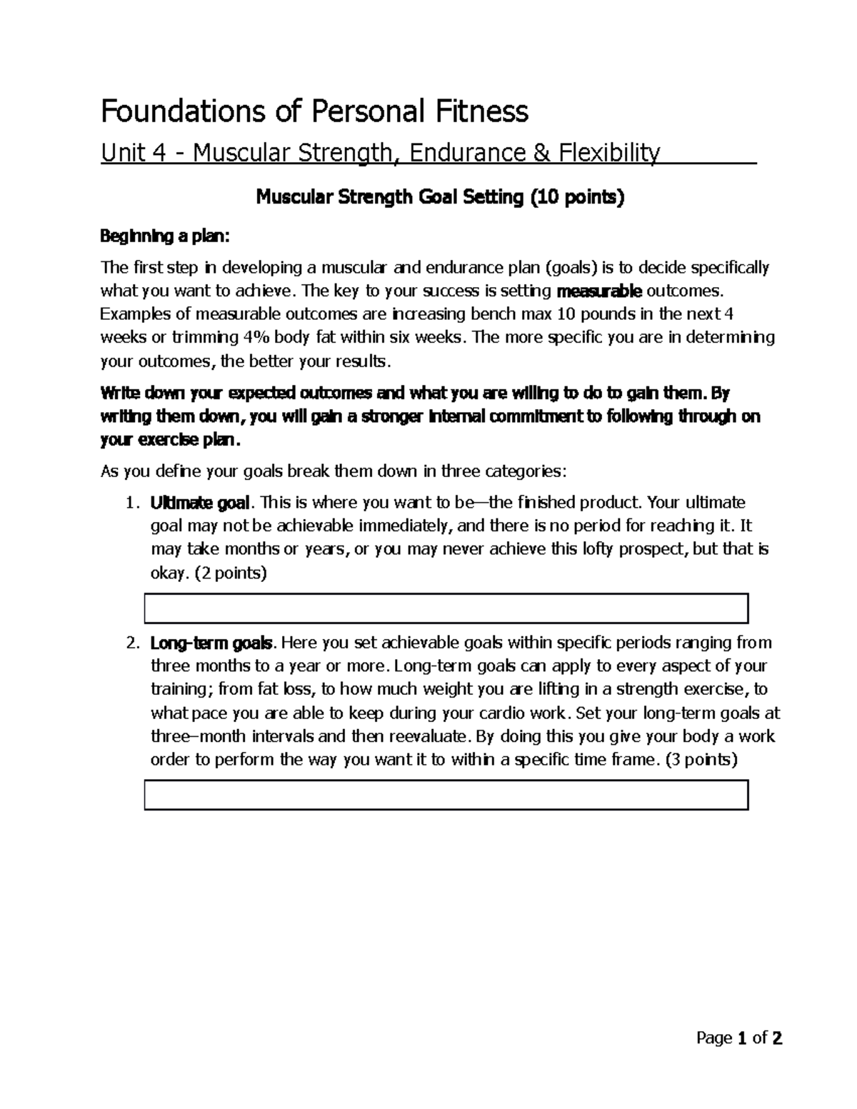 414 Muscular Strength Goal Setting - Foundations of Personal Fitness ...