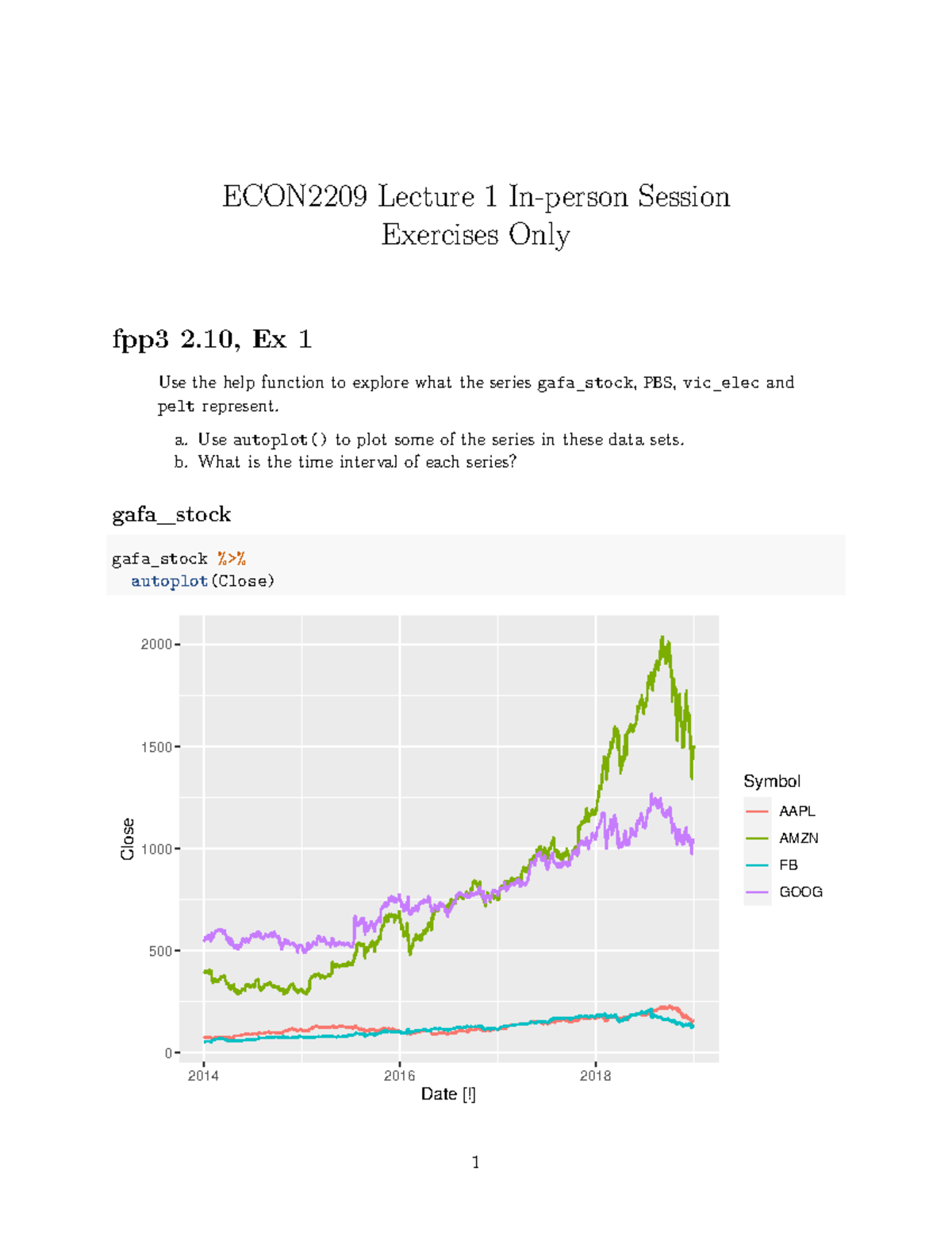 ECON2209 Lec1 In Person Session Exercises Only - ECON2209 Lecture 1 In ...