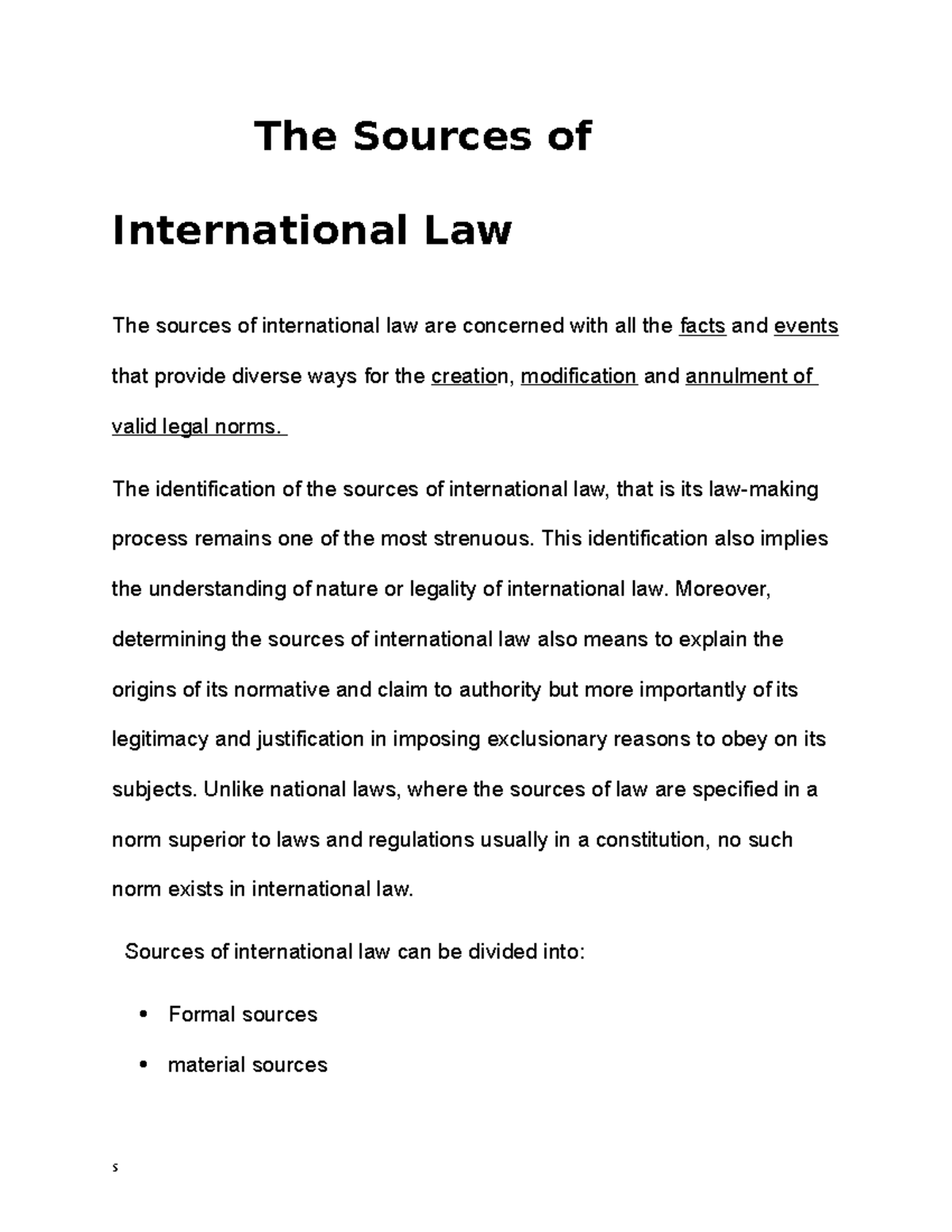 The Sources of International Law - The Sources of International Law The ...