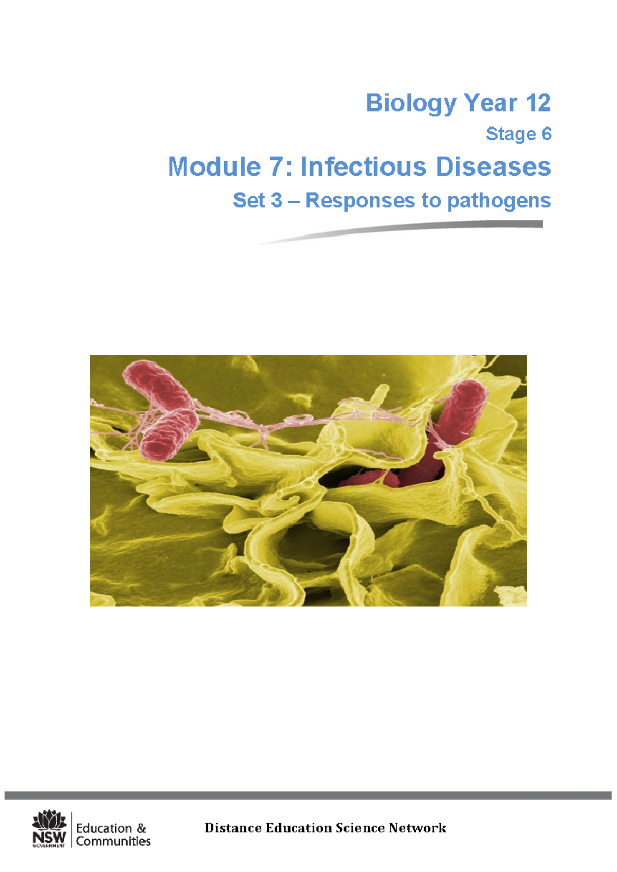 Set 3 - Reponses to Pathogens - Distance Education Science Network ...