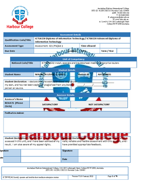 [Solved] Part 2 Security controls in an IT network of a medium sized - Diploma of Information ...