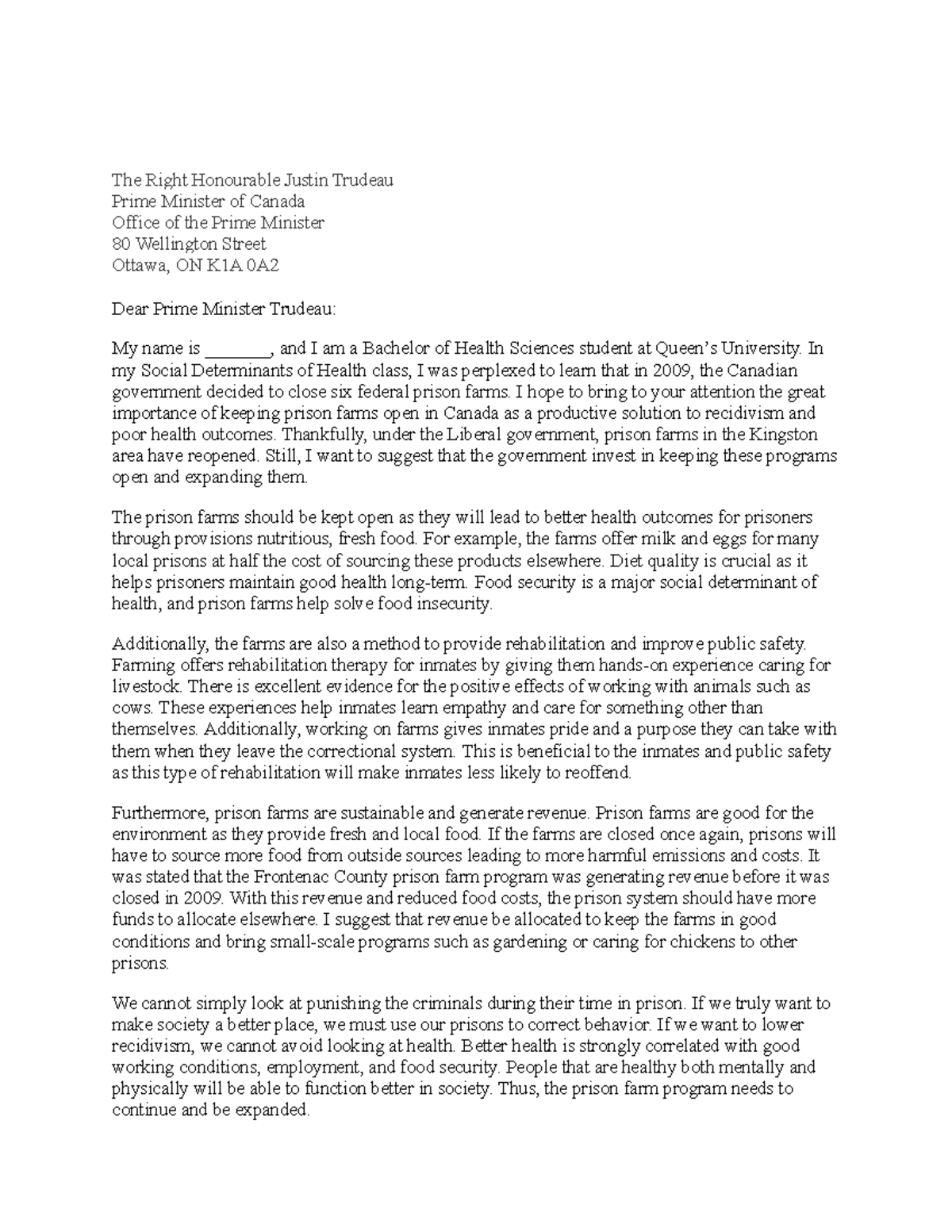 Glphkci 6 - KCI letter to justin trudeau - The Right Honourable Justin ...