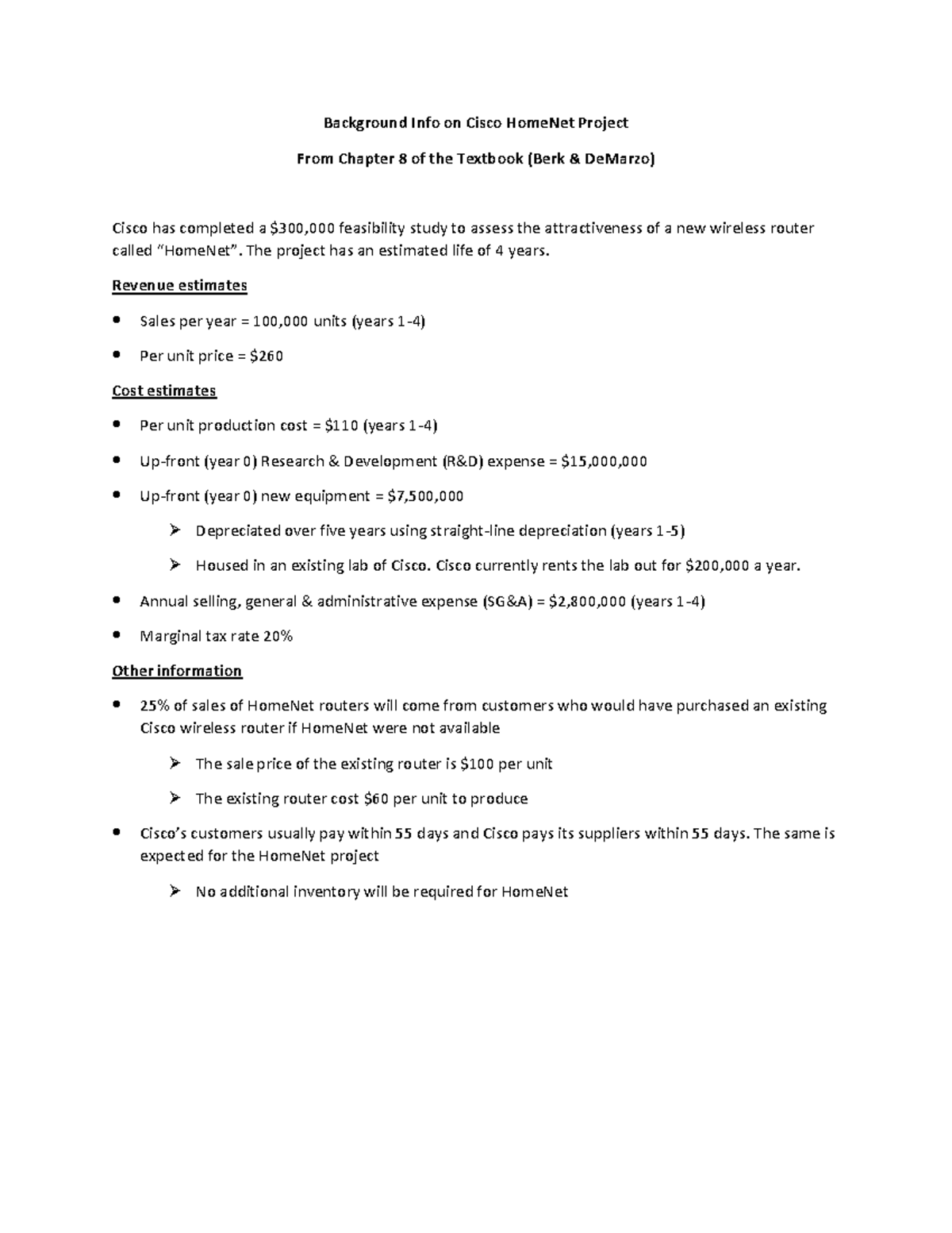 L06 - Background Info on Cisco Home Net Project - Background Info on ...