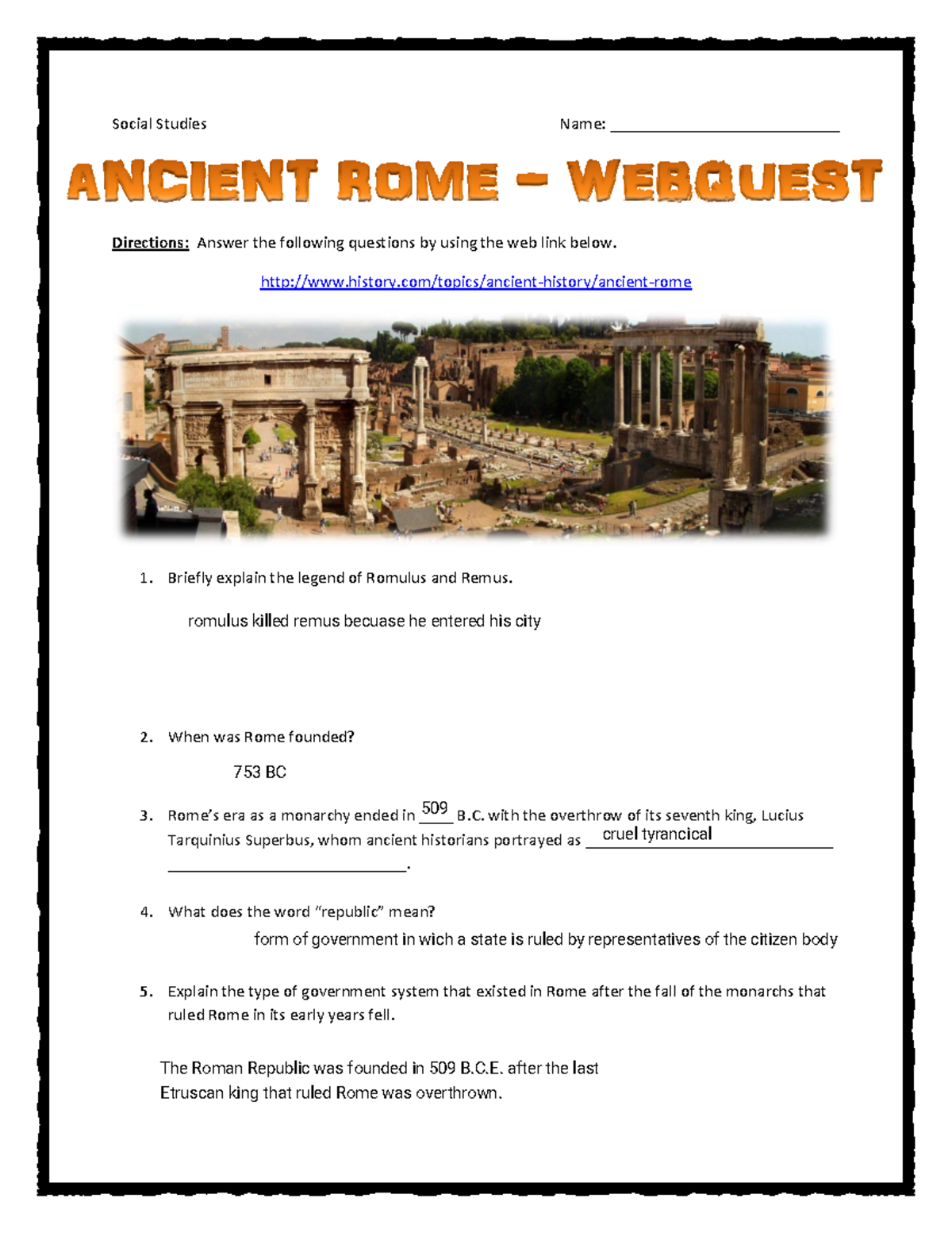 Kami Export - Similoluwa Akerele - Ancient Rome Webquest - Social ...