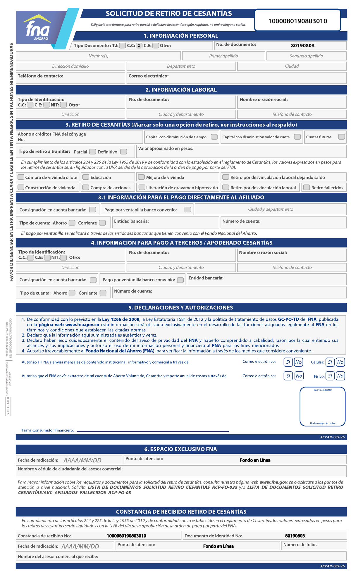 Formulario Retiro Cesantias 20221121180149 - En cumplimiento de los ...