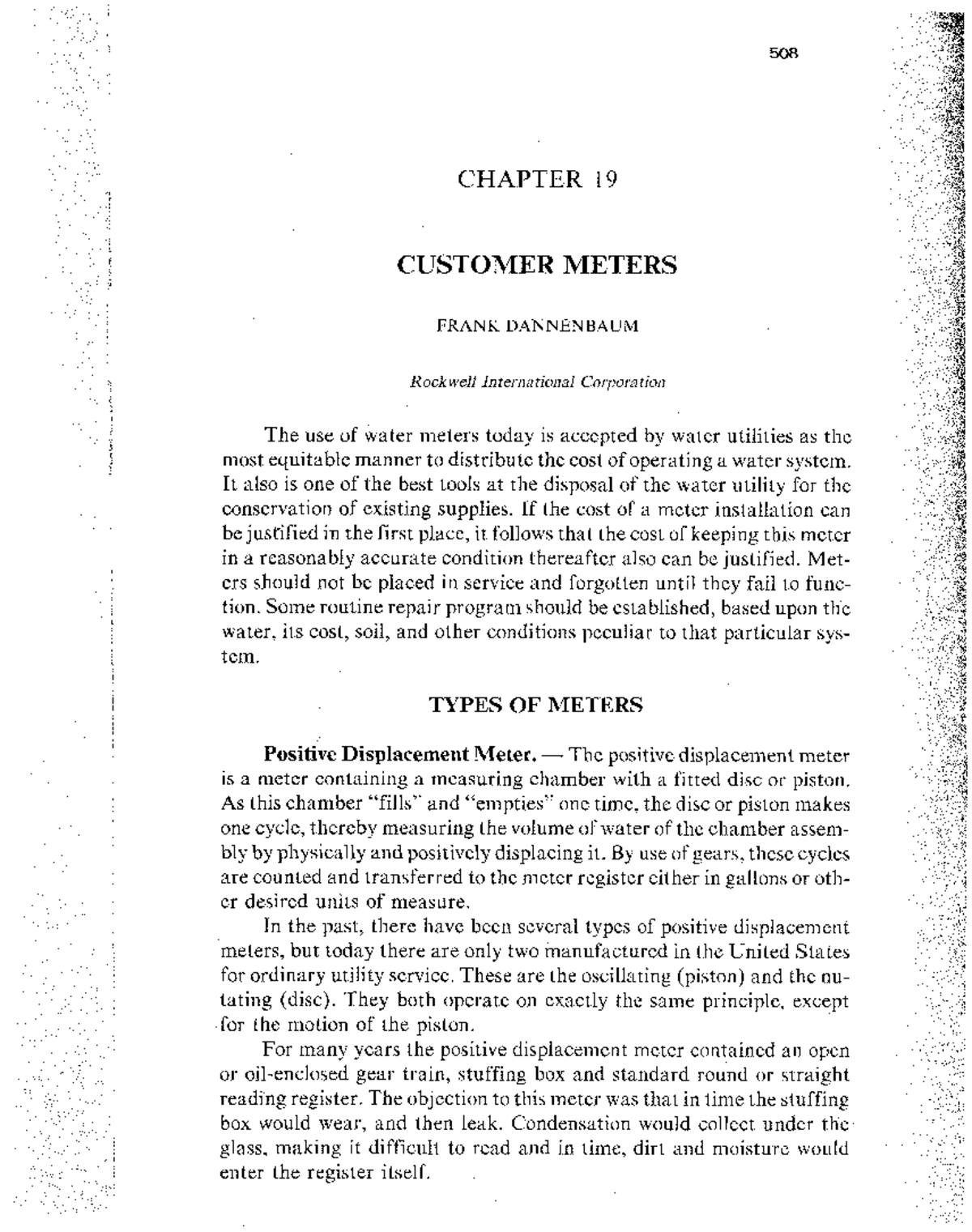 Customer Meter - aaa - CHAPTER 19 CUSTOMER METERS FRANK DANNENBAUM ...