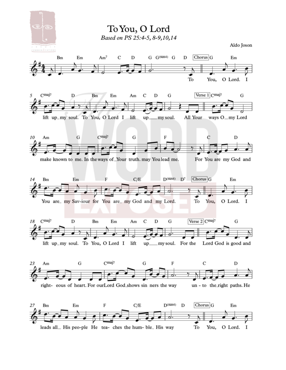 TO YOU, O LORD - TO YTO YOU, O LORDTO YOU, O LORDTO YOU, O LORDTO YOU ...
