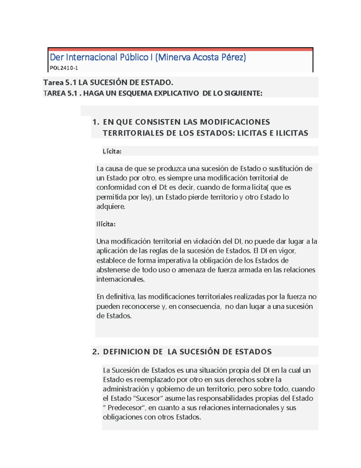 Tarea 5 La Sucesion de Estados - Der Internacional Público I (Minerva ...