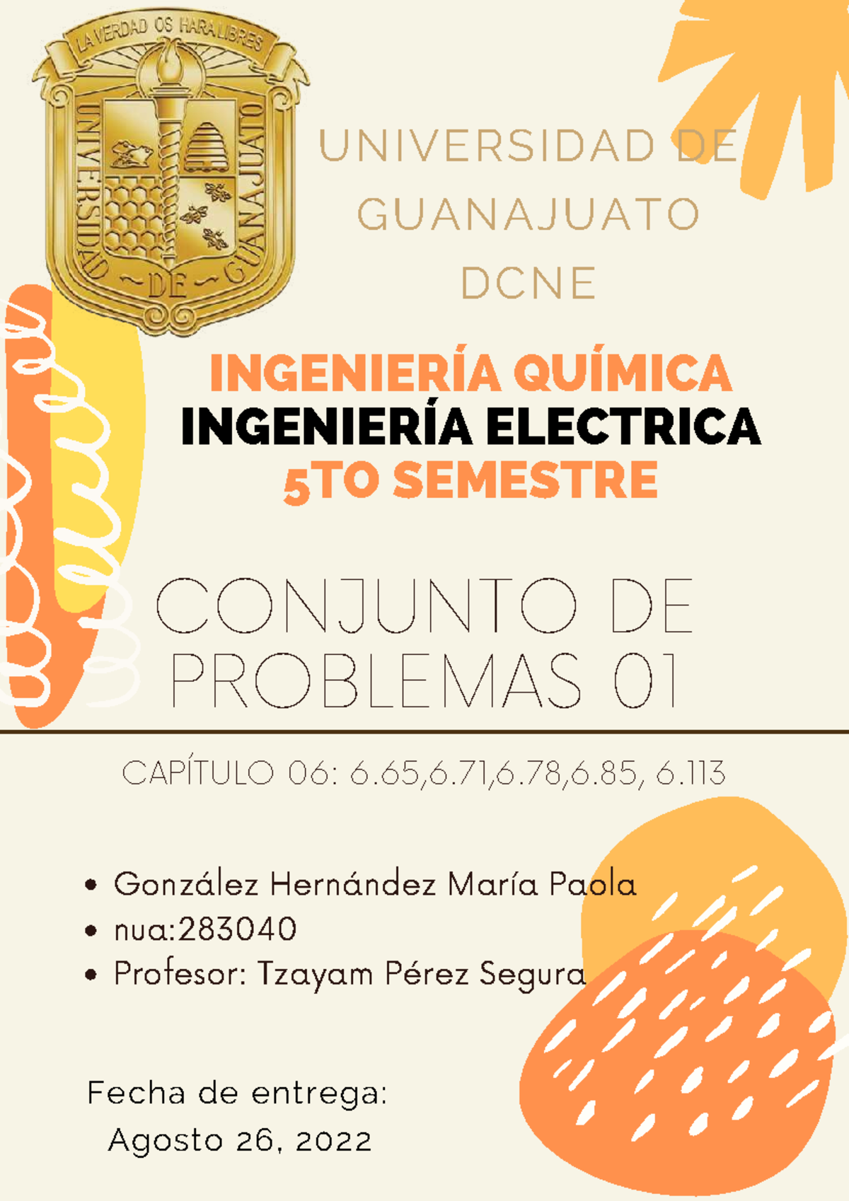 Hidráulica Conjunto Problemas 01 MPGH - Hidráulica - UNIVERSIDAD DE GUANAJUATO DCNE CONJUNTO DE ...