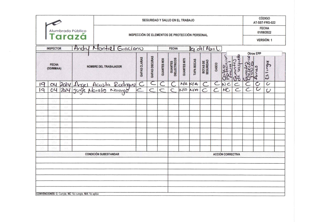 Inspeccion DEL EPP Abril - Linux Avanzado - Studocu