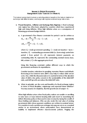 Tutorial 3 Solution - by teacher - Issues in Global Economics ...
