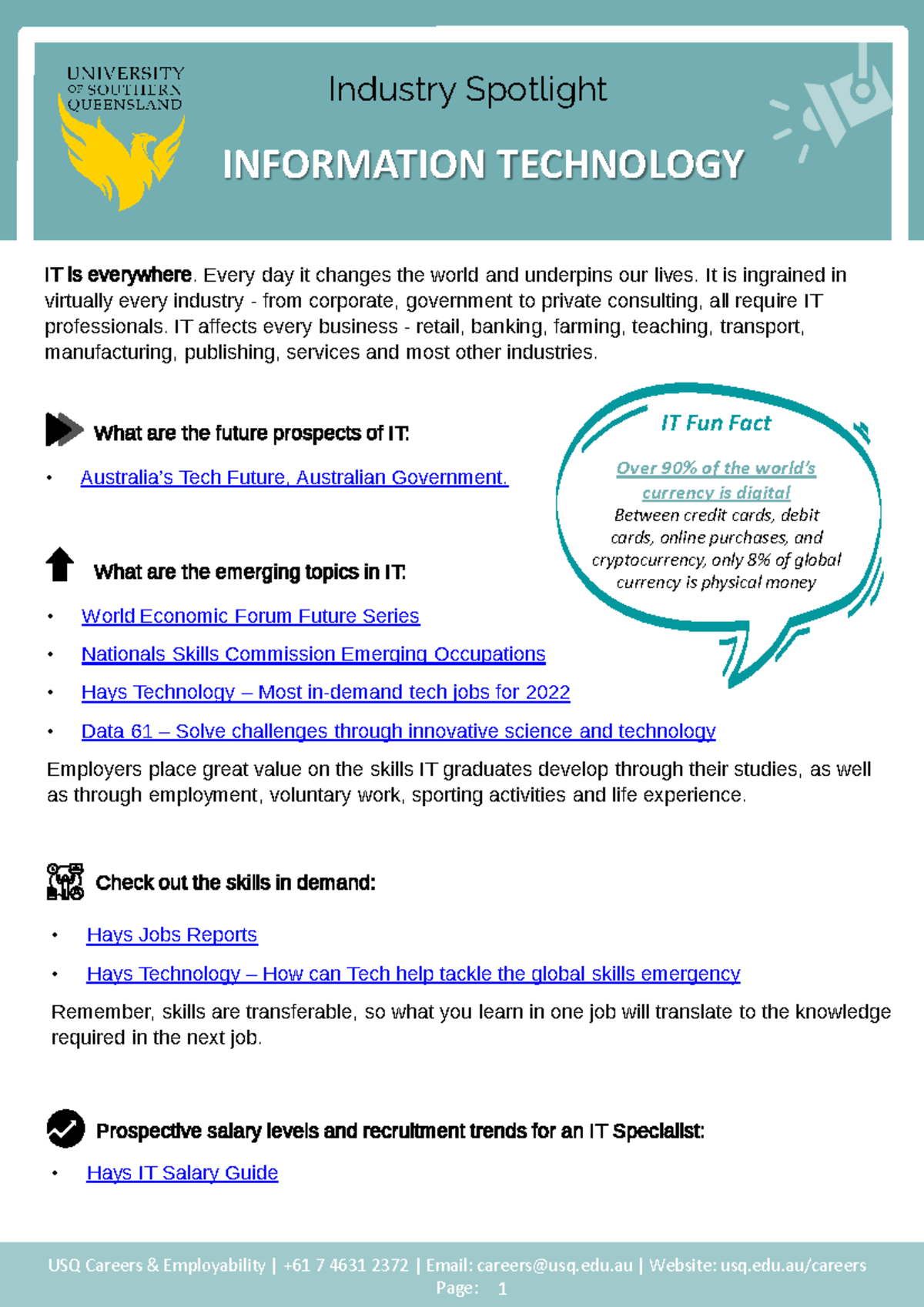 IT Industry Spotlight - INFORMATION TECHNOLOGY Industry Spotlight Hays ...