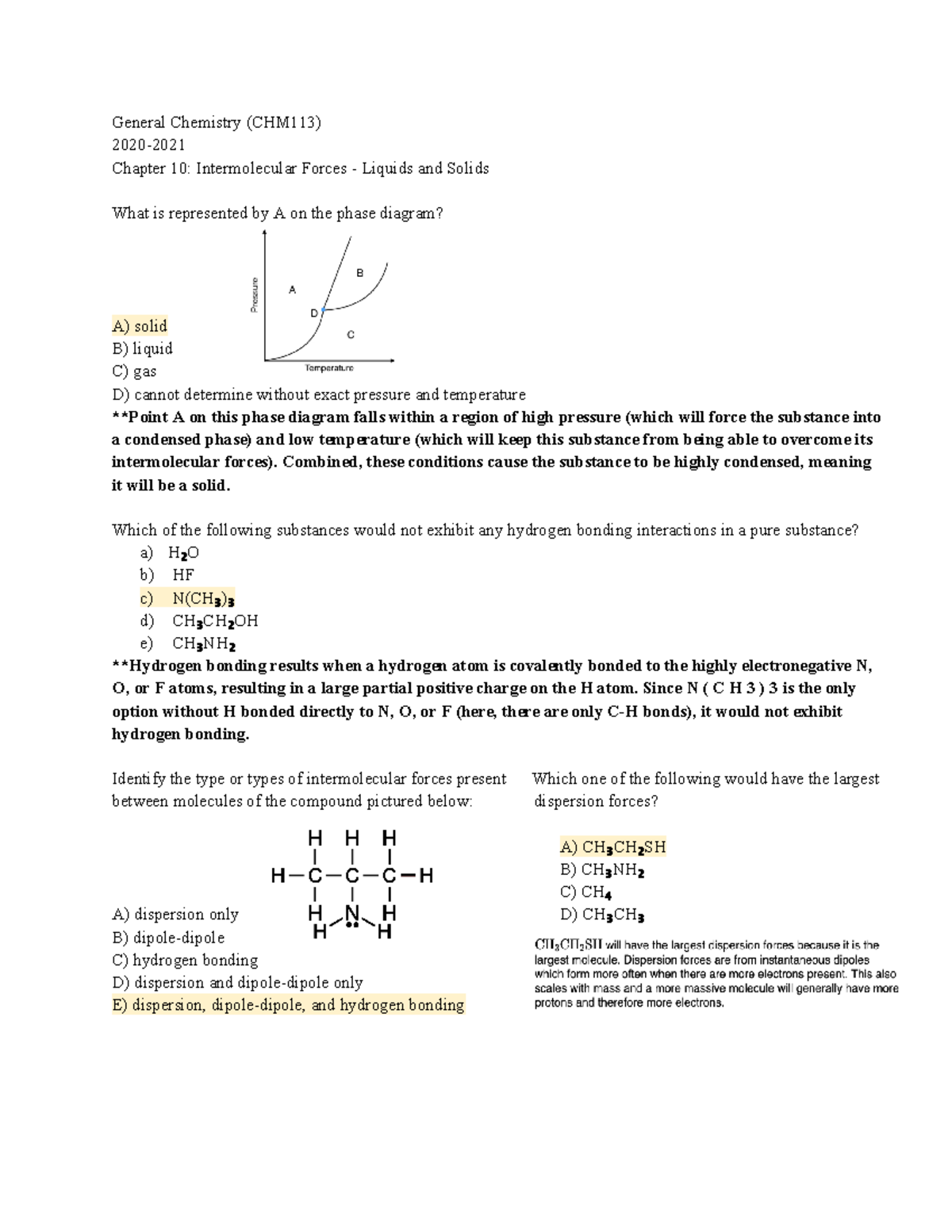 Chemistry 101 - Chapter 10 - Part 1 - General Chemistry (CHM113) 2020 ...