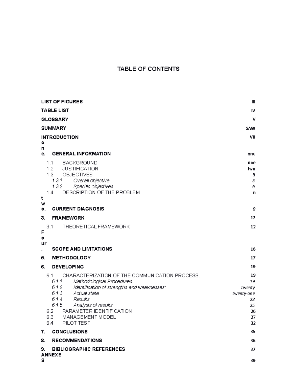 Work 25 - Work 25 - TABLE OF CONTENTS LIST OF FIGURES III TABLE LIST IV ...
