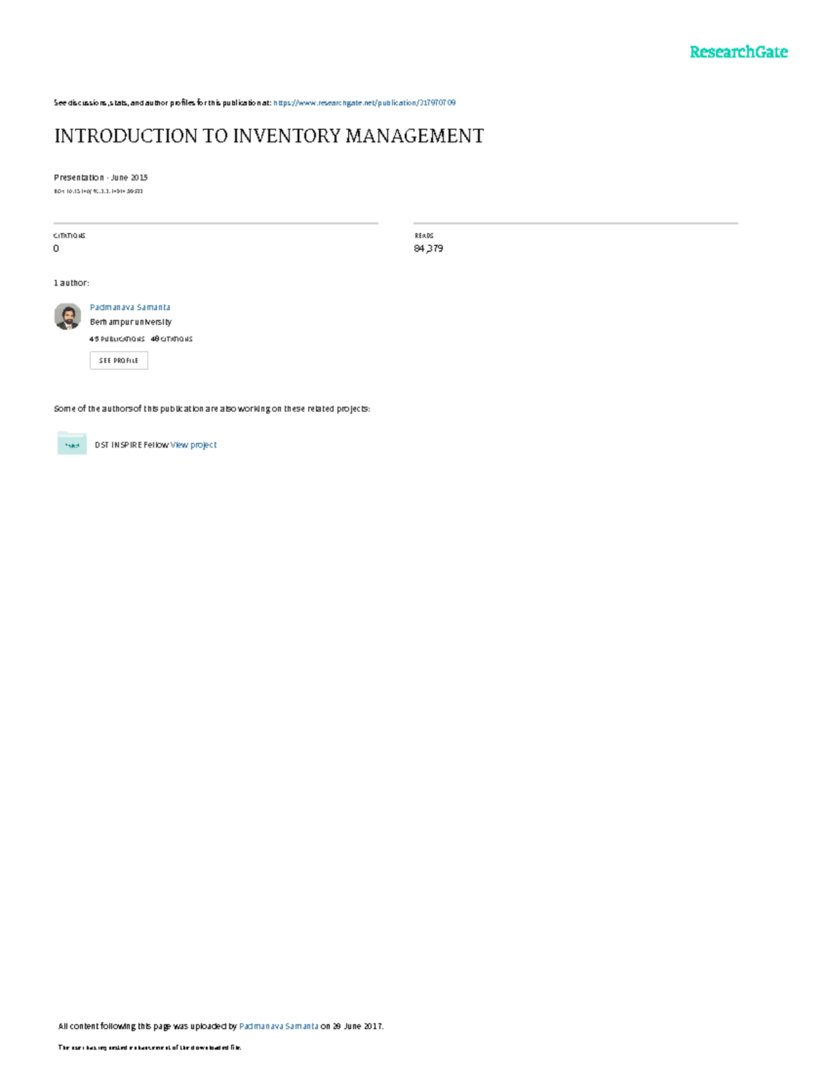 Inventory Management - See discussions, stats, and author profiles for ...