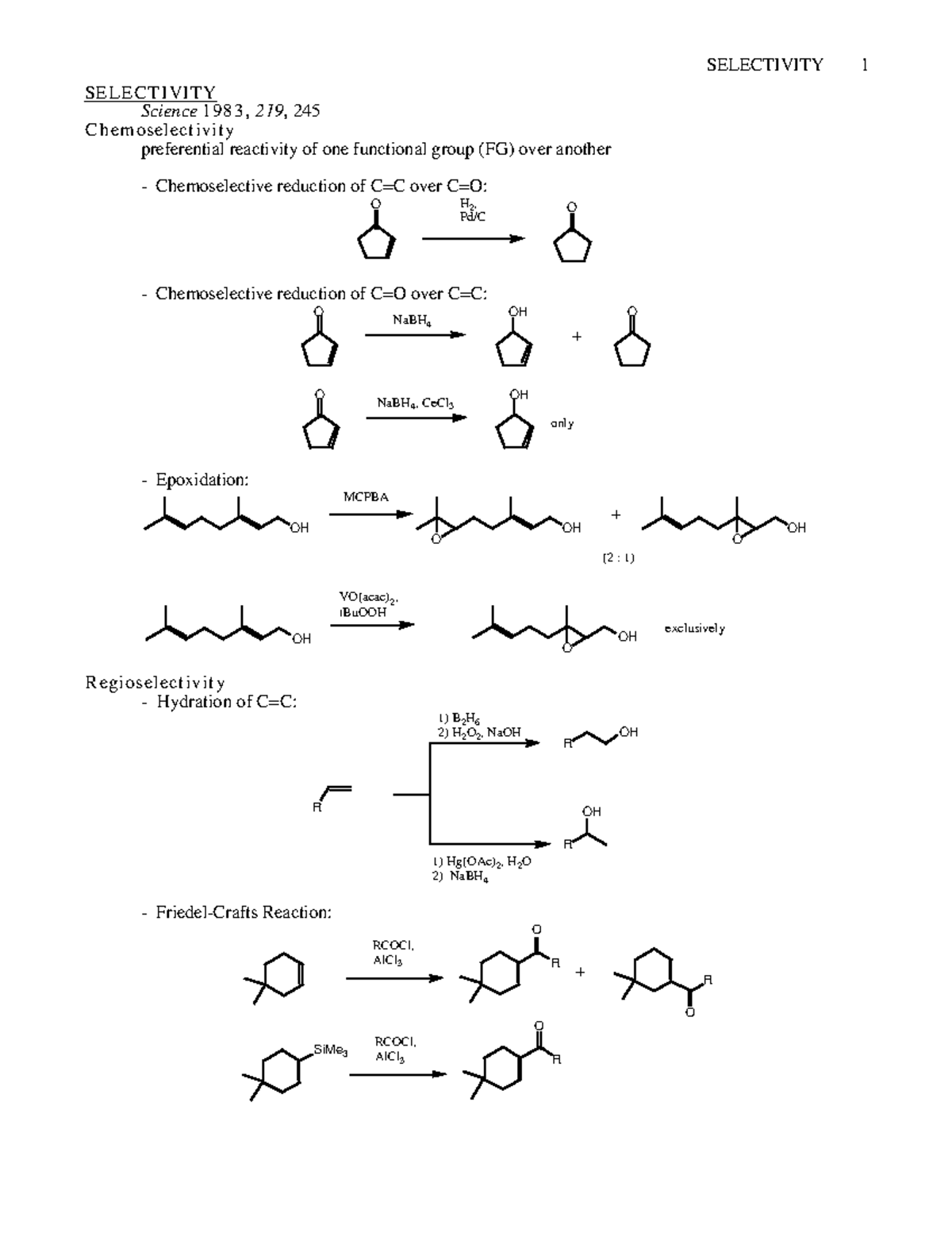 Advanced organic reactions by Stuart W. (z-lib - SELECTIVITY 1 ...