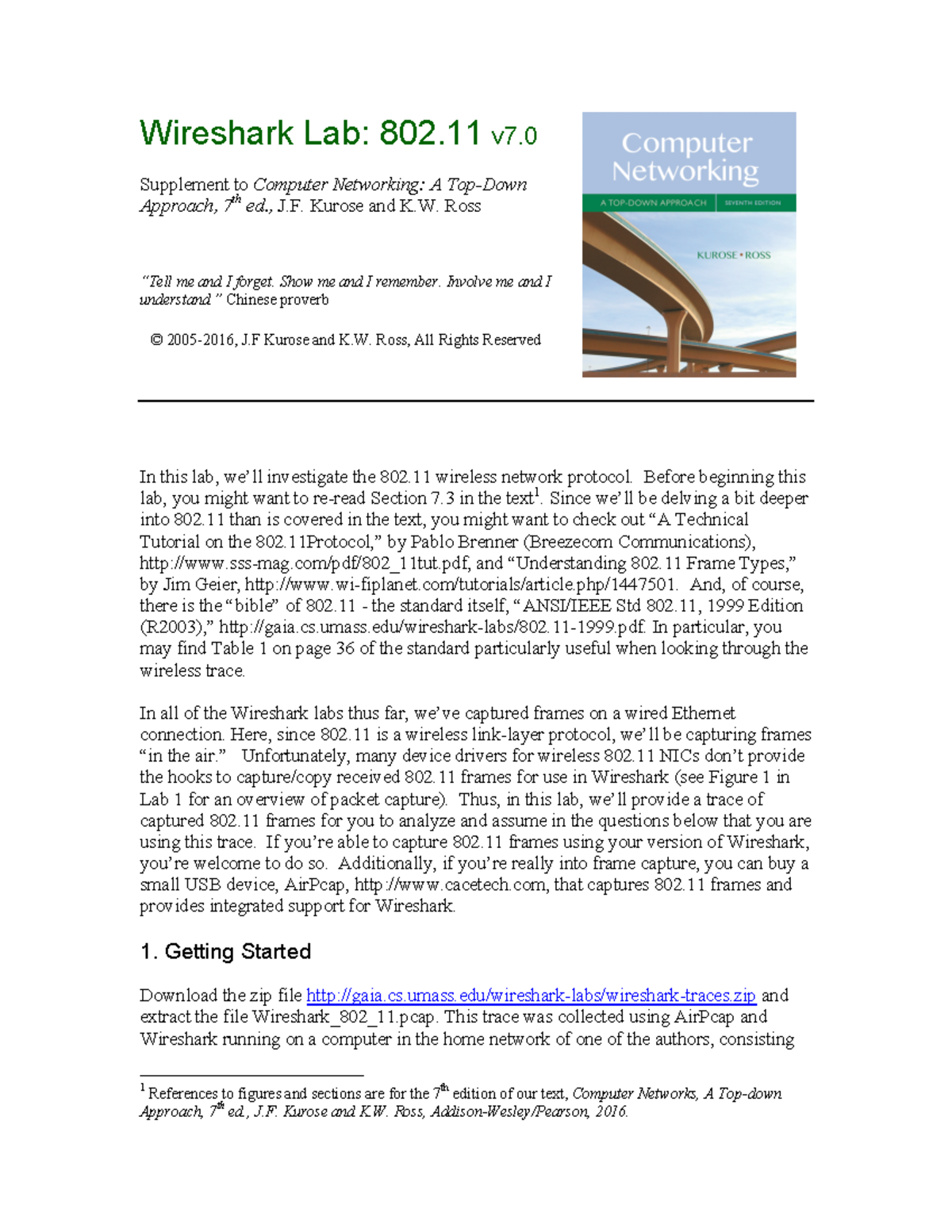 Wireshark 802 - Wireshark Lab: 802 v7. Supplement to Computer Networking: A Top-Down Approach ...
