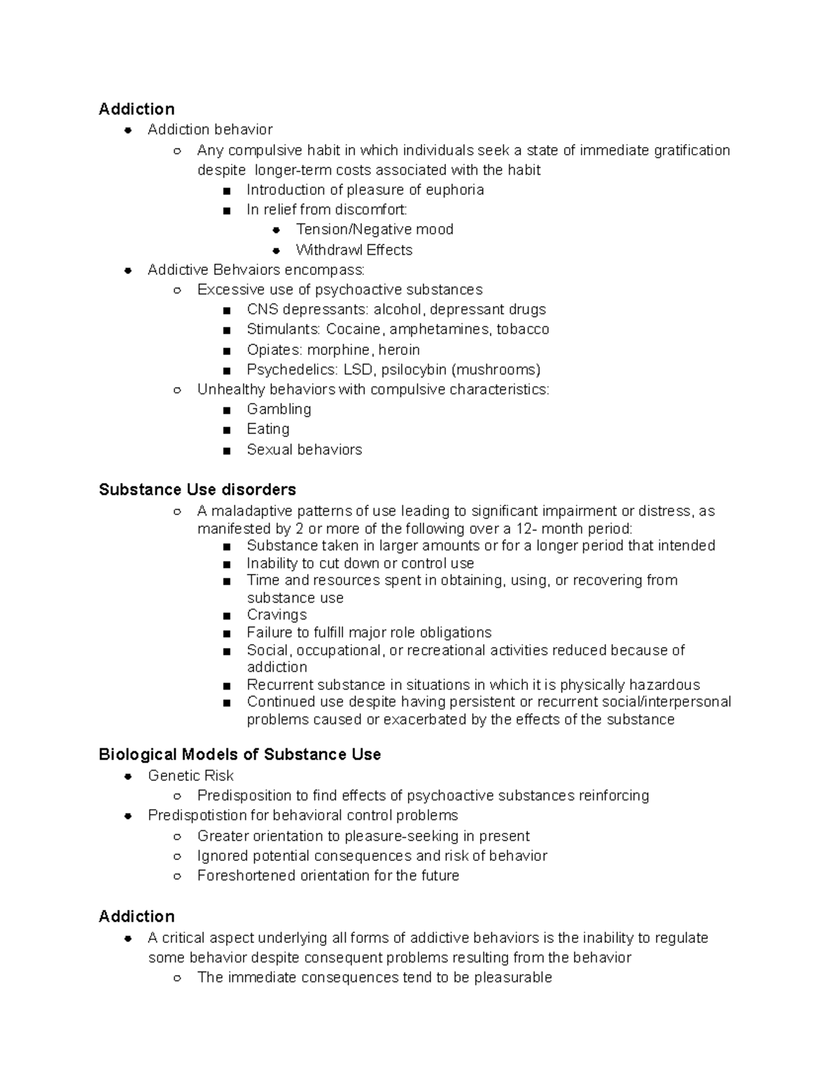 Addiction - Studocu