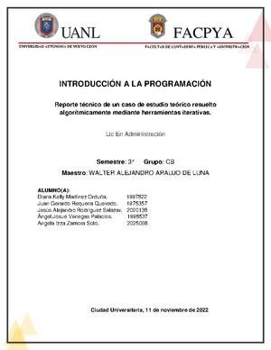 Actividad de aprendizaje 1.1 Resumen acerca de Algoritmos ...