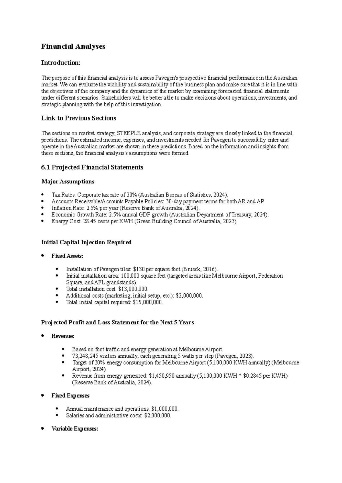 Financial-Analyses BUS30031- Draft - Financial Analyses Introduction ...
