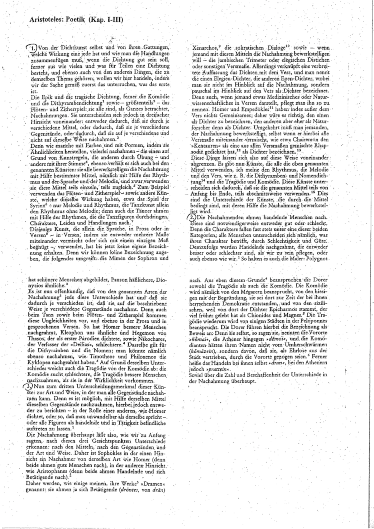 Aristoteles-Kap - Einführung in die neuere deutsche Literatur - Studocu