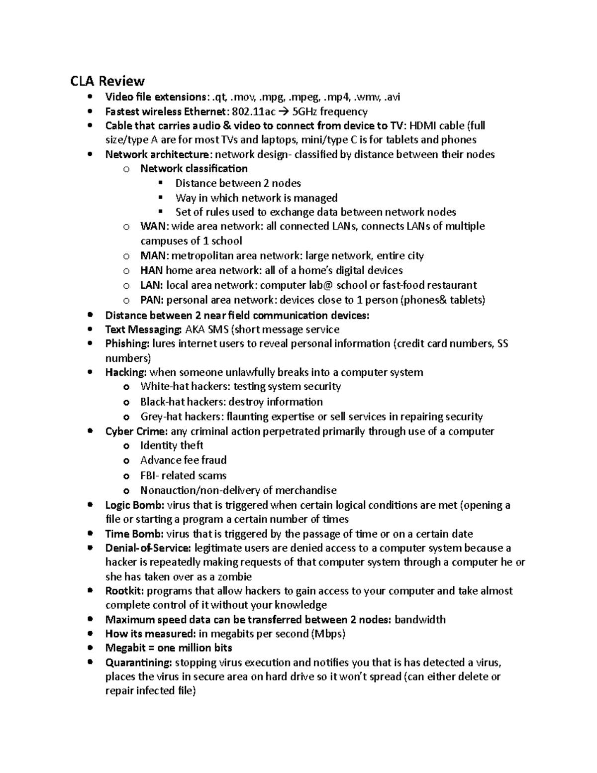 CLA Review - CLA Review Video file extensions : .qt, .mov, .mpg, .mpeg ...