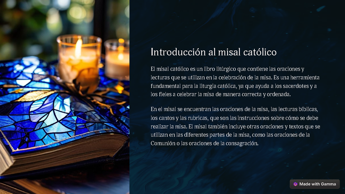Introduccion al misal catolico - Introducción al misal católico El ...