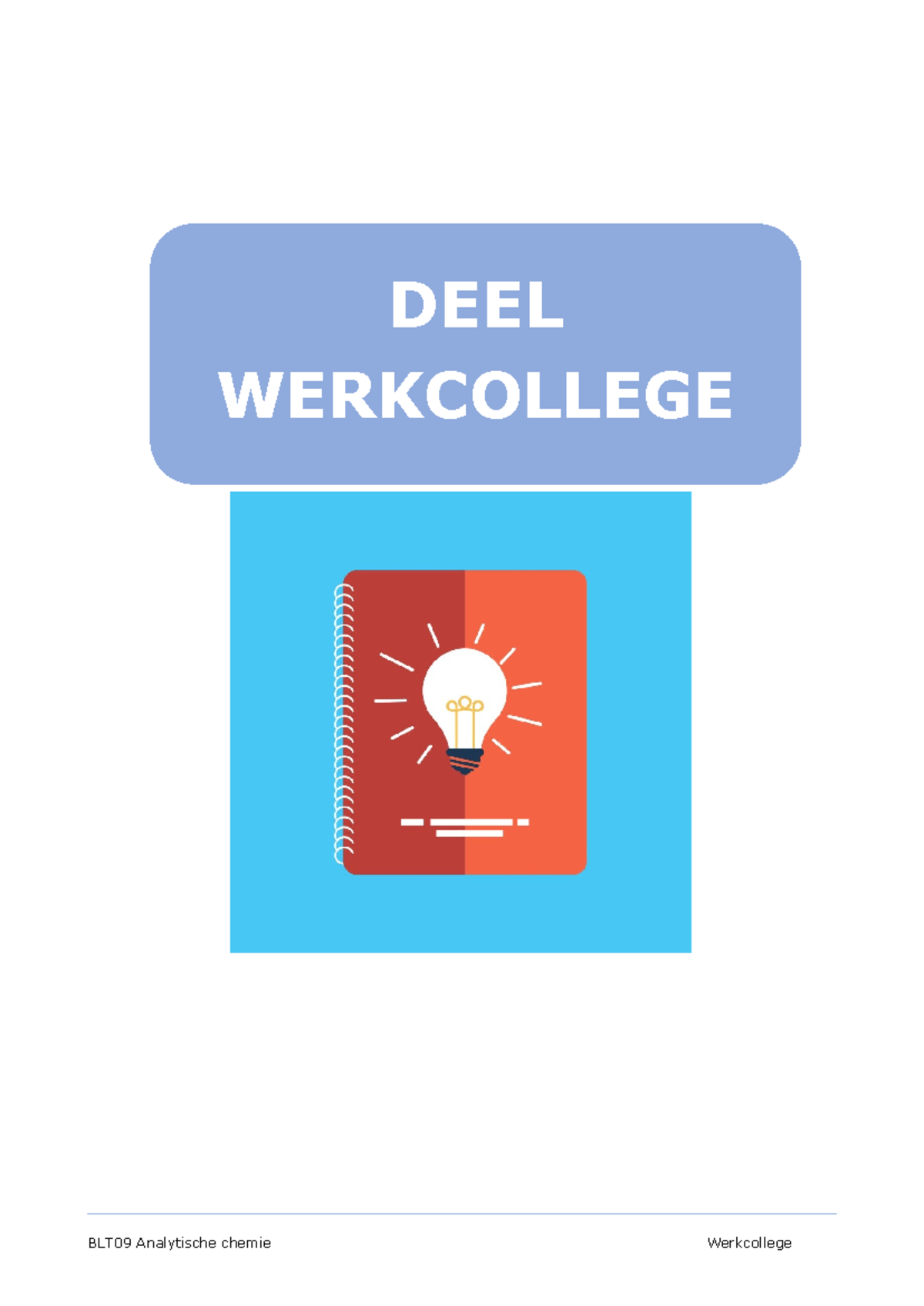 BLT09 syllabus werkcollege Analytische chemie - DEEL WERKCOLLEGE 4.3 ...