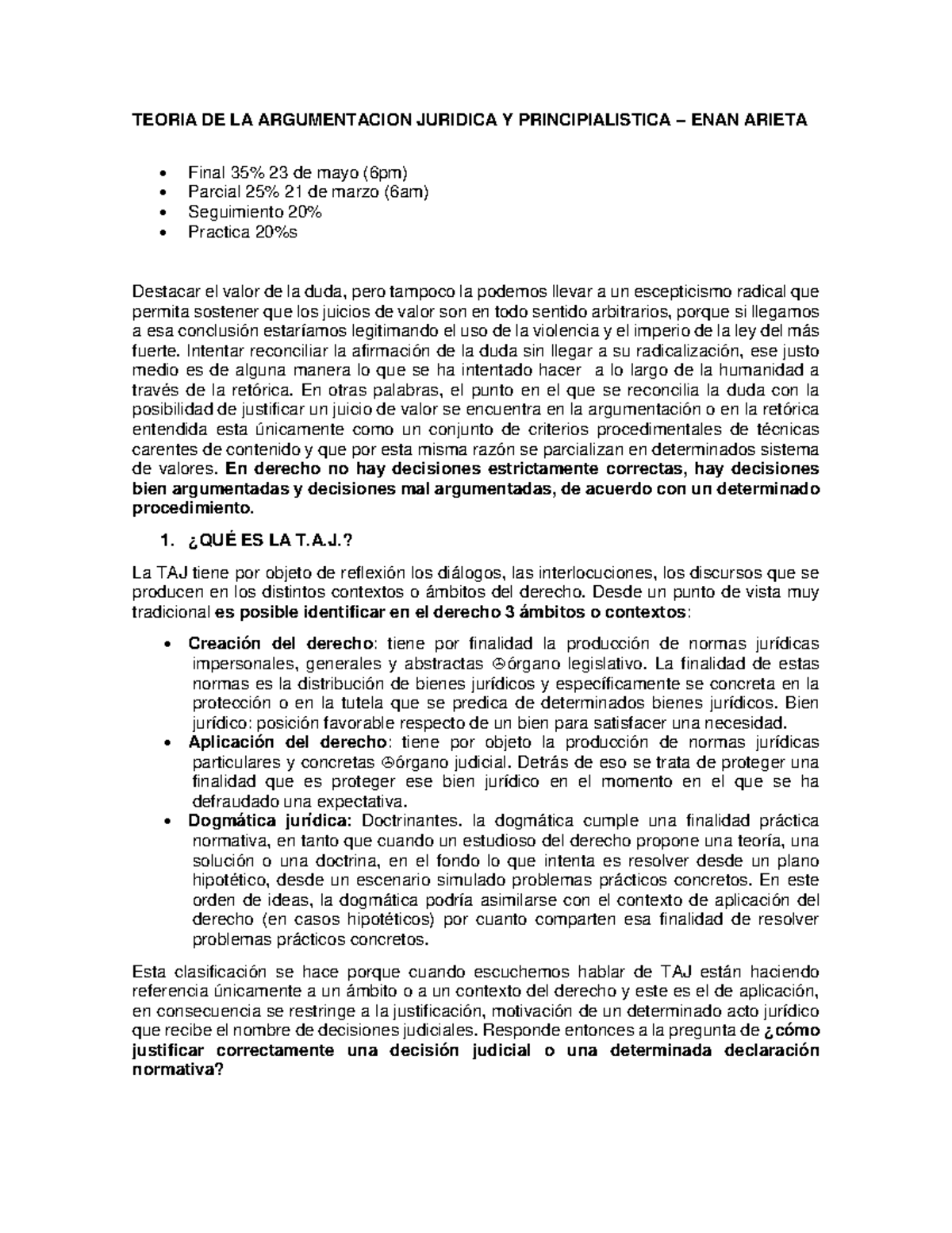 Teoria DE LA Argumentacion Juridica Y Principialistica – ENAN Arieta ...