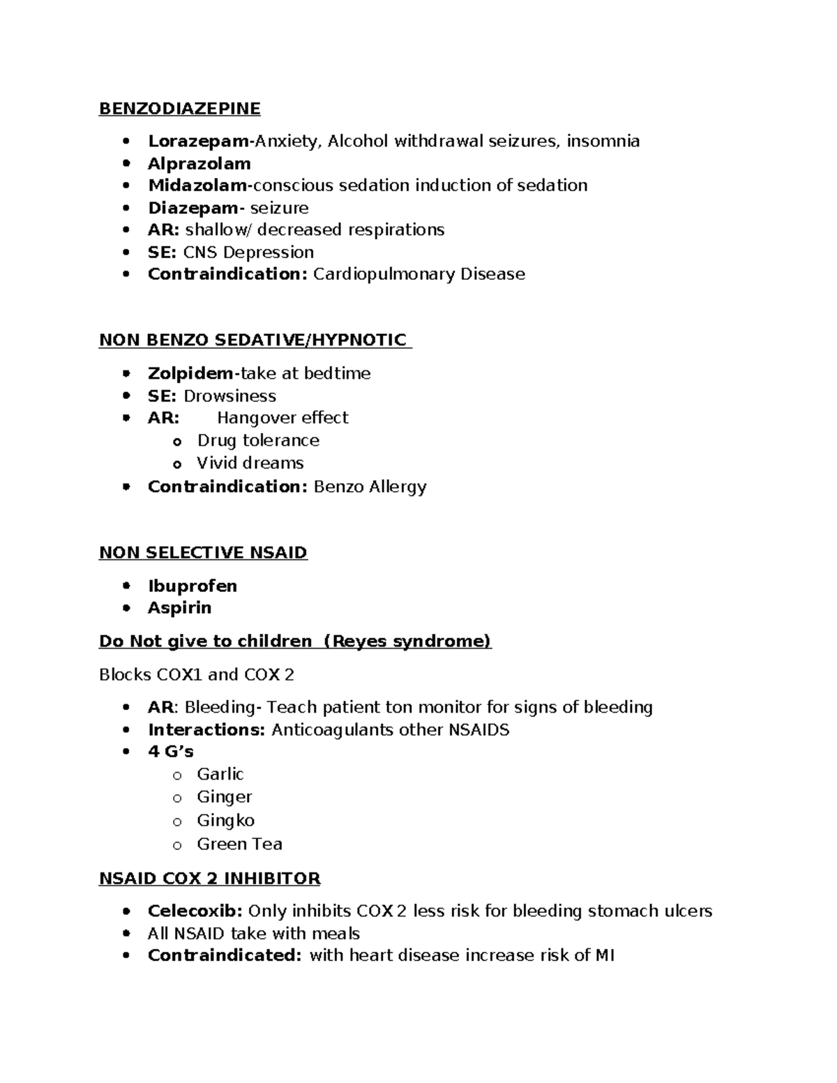 Benzodiazepine - Unit 1 med list - BENZODIAZEPINE Lorazepam-Anxiety ...