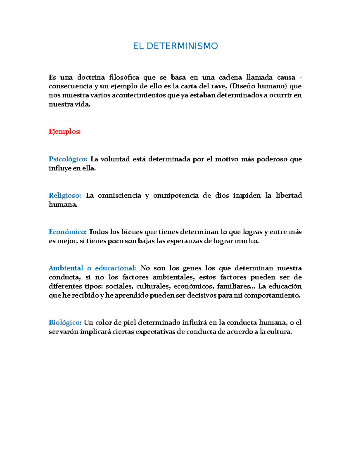 Determinismo!!! - EL DETERMINISMO Es una doctrina ilosóica que se basa ...