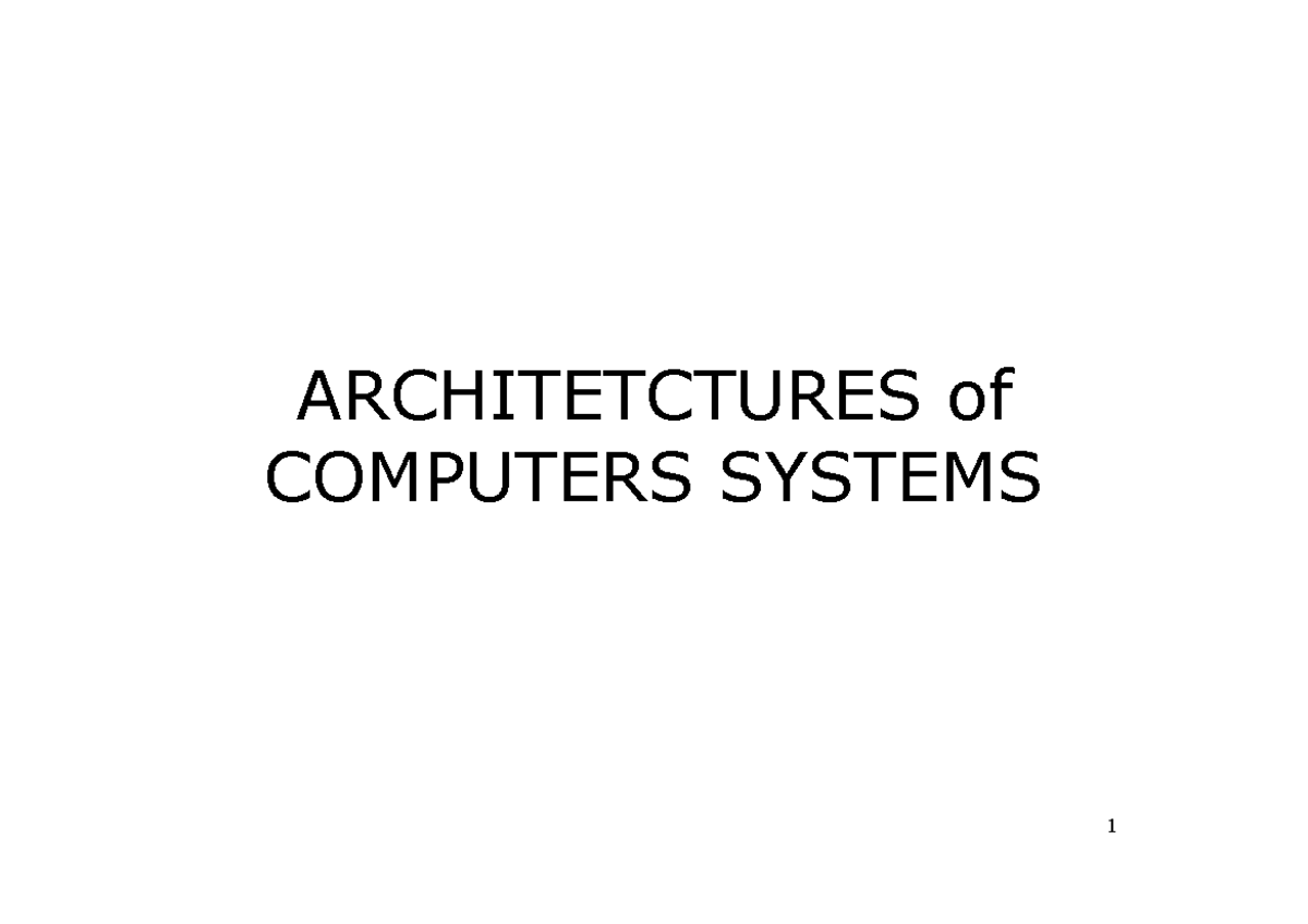 9.client-server model - ARCHITETCTURES of COMPUTERS SYSTEMS Centralized ...