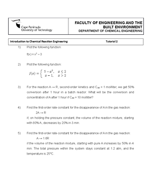 ICR-reactor chapter 2 - ####### M OLE BALANCES Topics: Chemical ...