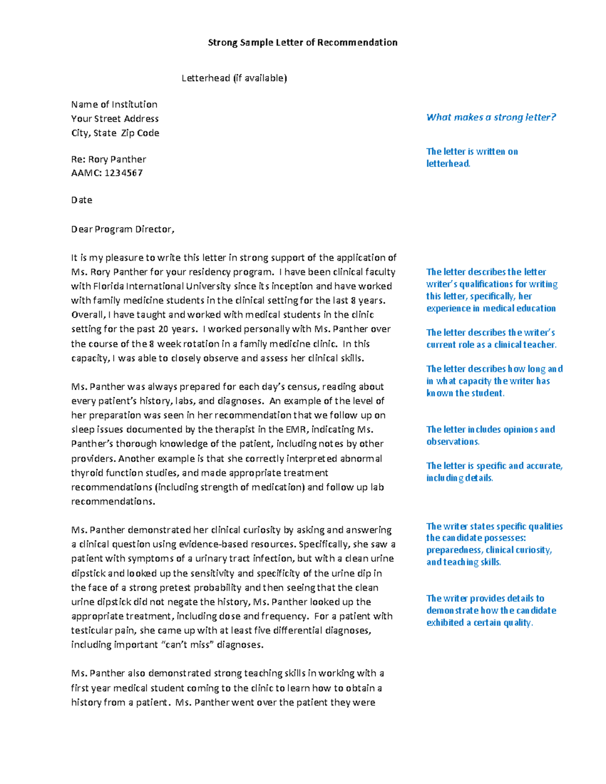 Sample strong letter of recommendation 03 08 2018 - Strong Sample ...