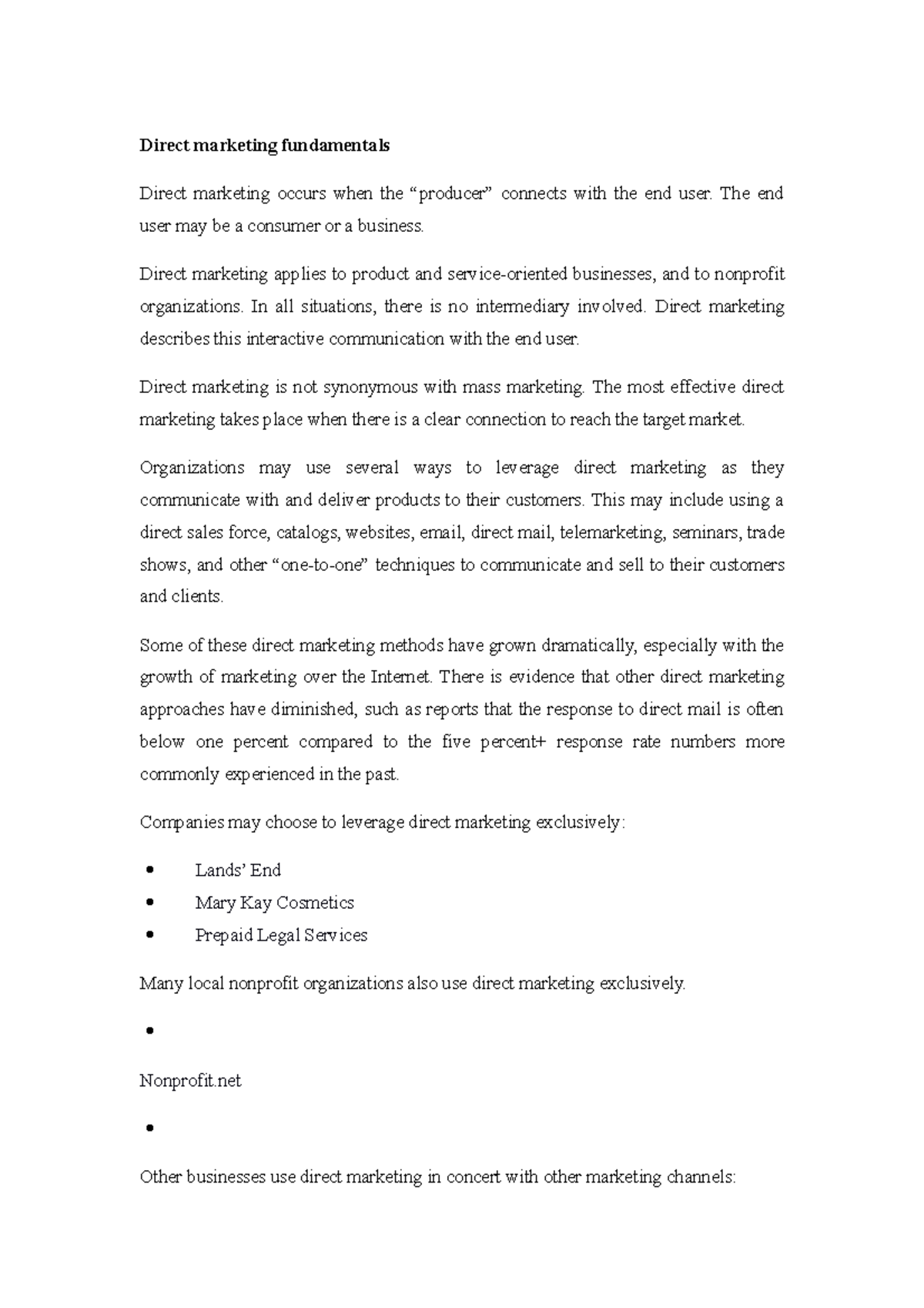 Direct Marketing Function - operation management - UiTM - Studocu