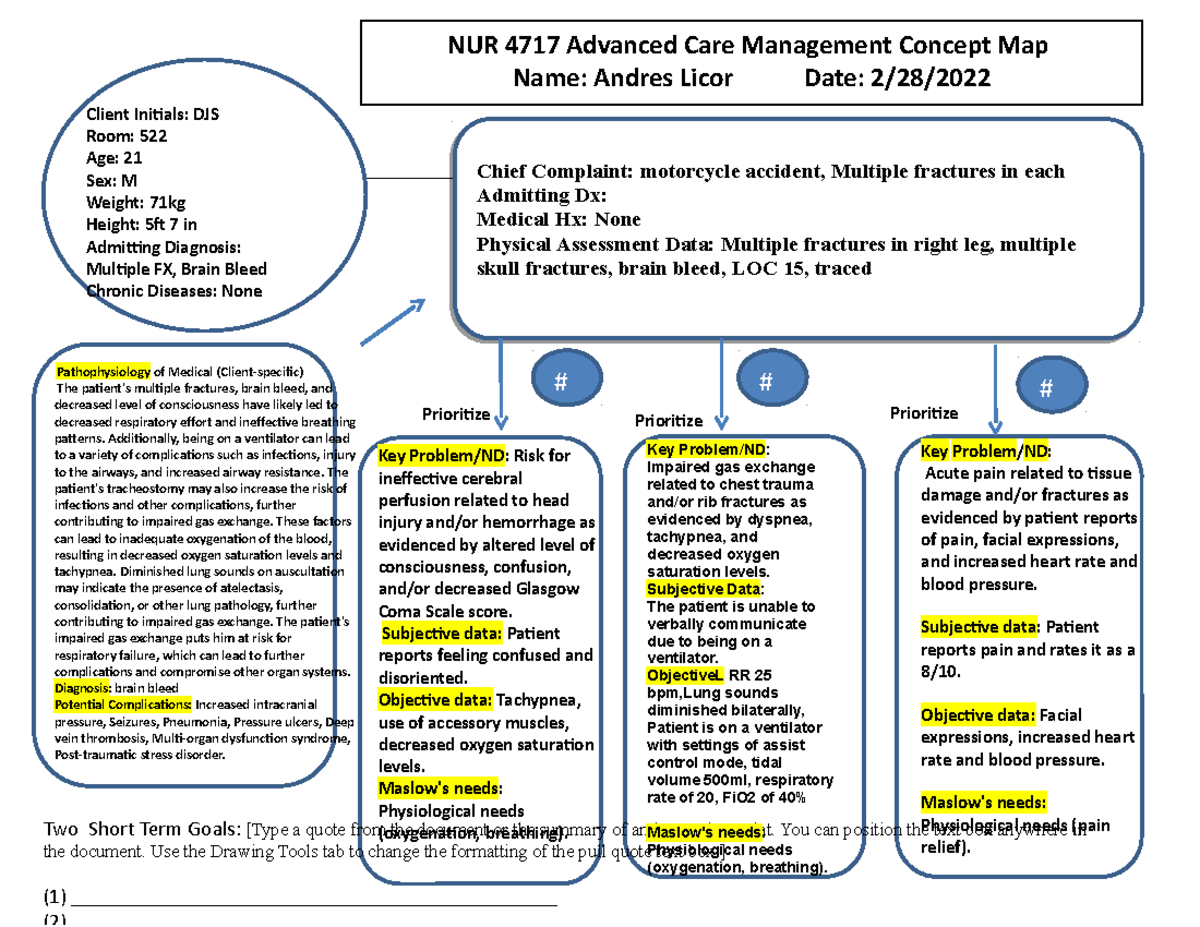 ACM Concept Map - notes - Plan of care: Continue/revise/d - Studocu