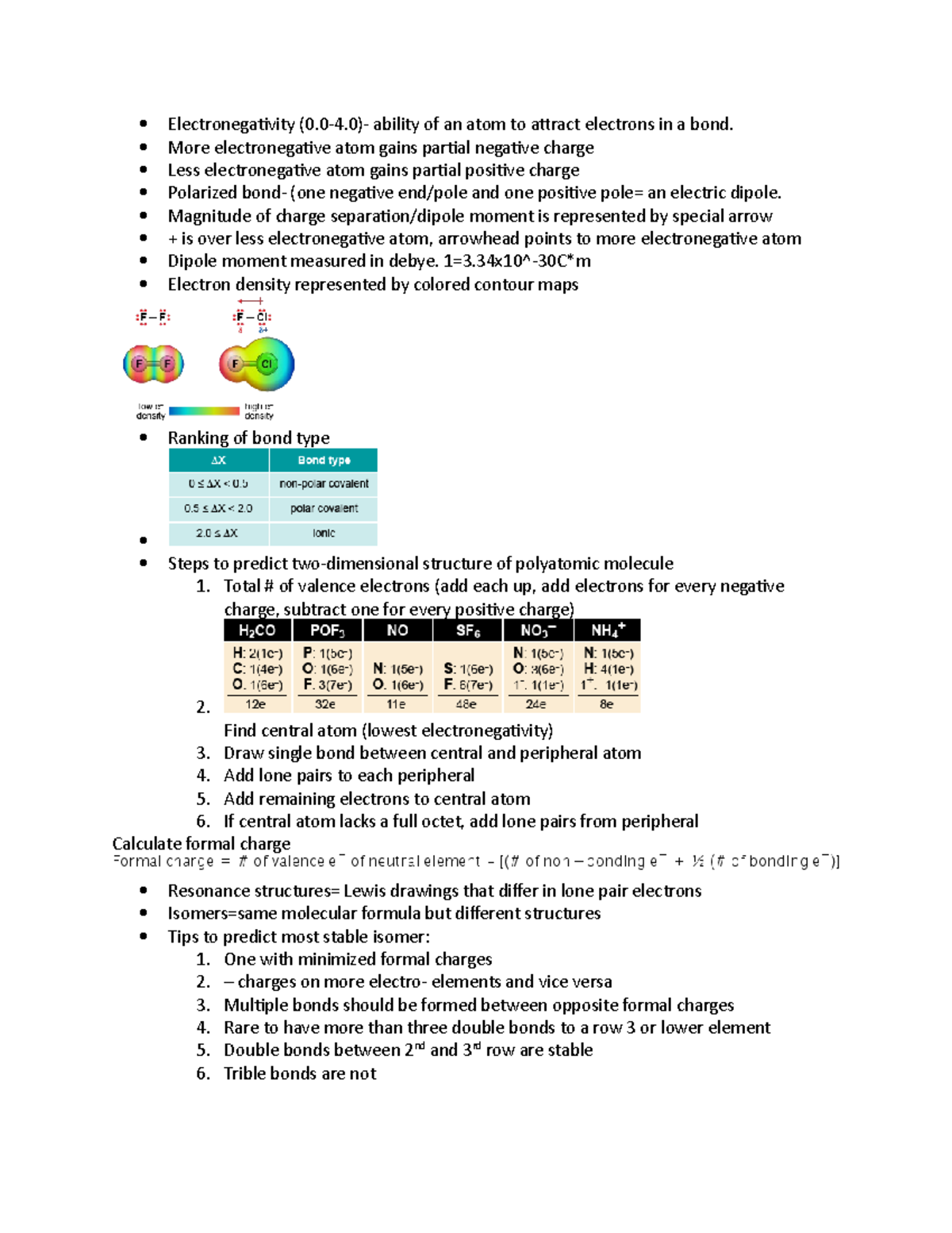 Chem. Ch.8- Condensed review of notes of chapter 8 for midterm #2 ...