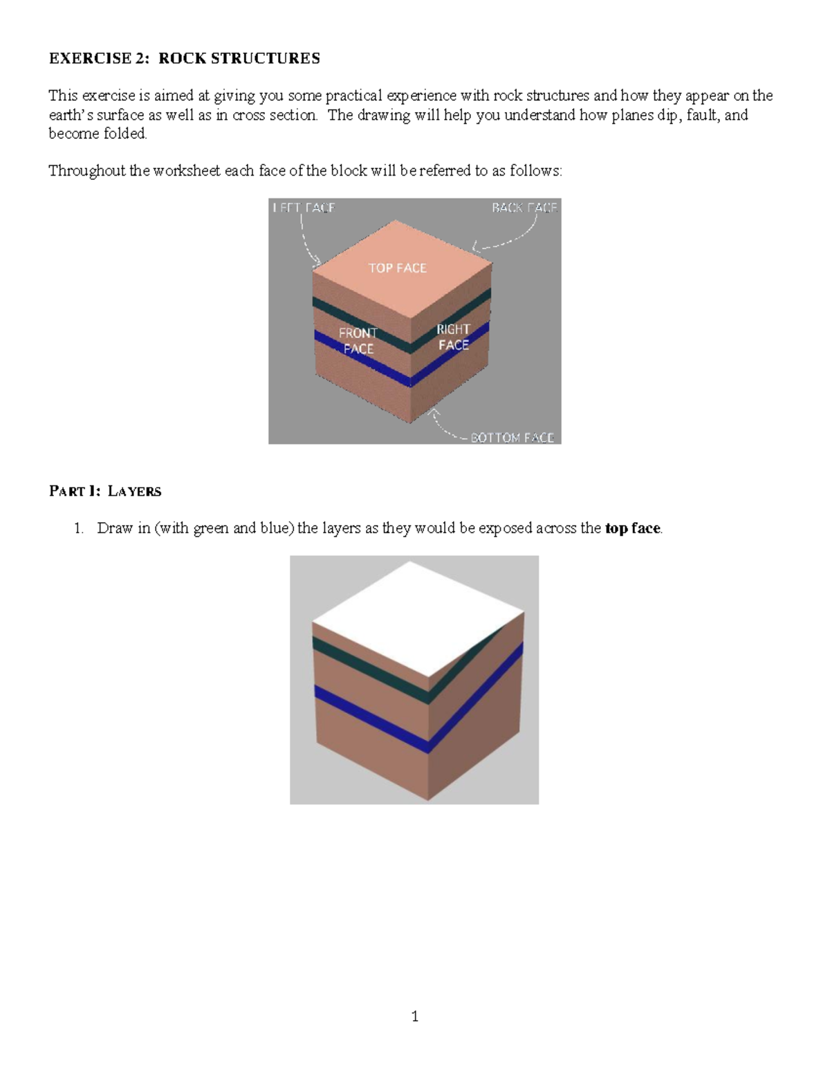 GEO 1111 - ROCK Structure AND Deformation - EXERCISE 2: ROCK STRUCTURES ...