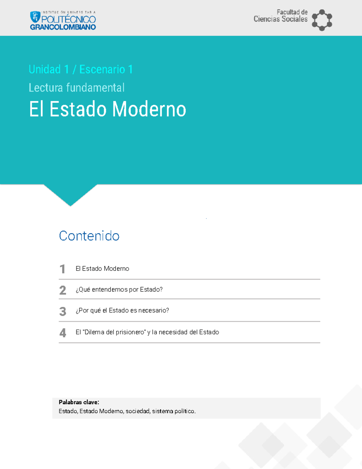 El Estado Moderno - El Estado Moderno Unidad 1 / Escenario 1 Lectura ...