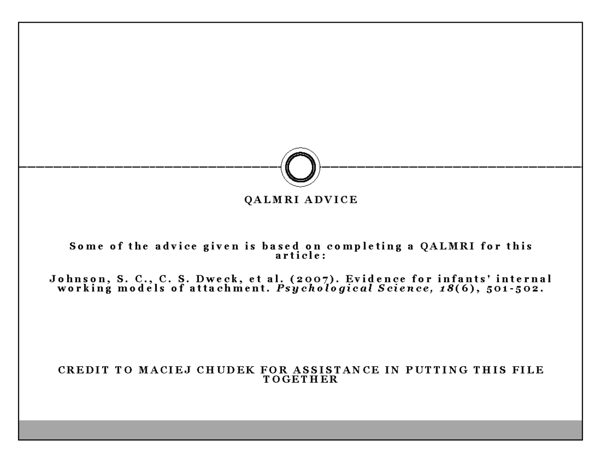Qalmri advice edited - QALMRI ADVICE Some of the advice given is based ...