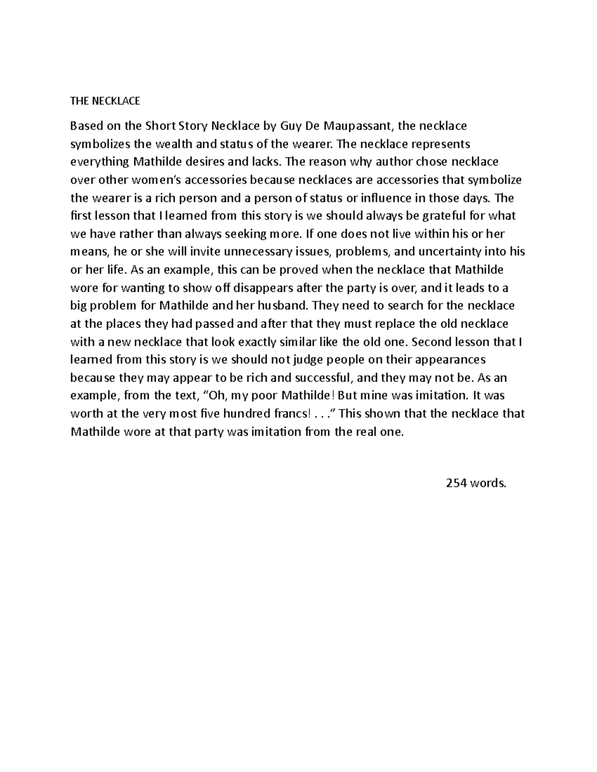 PRL TEST 2 Answers for any story can be change using subject - THE ...