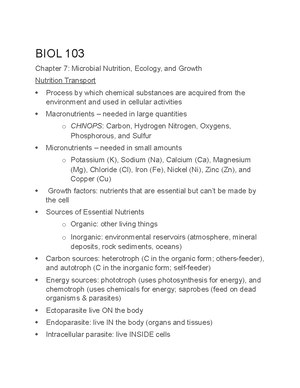 BIOL 103 Chapter 6: An Introduction to the Viruses - BIOL 1/30/18 ...