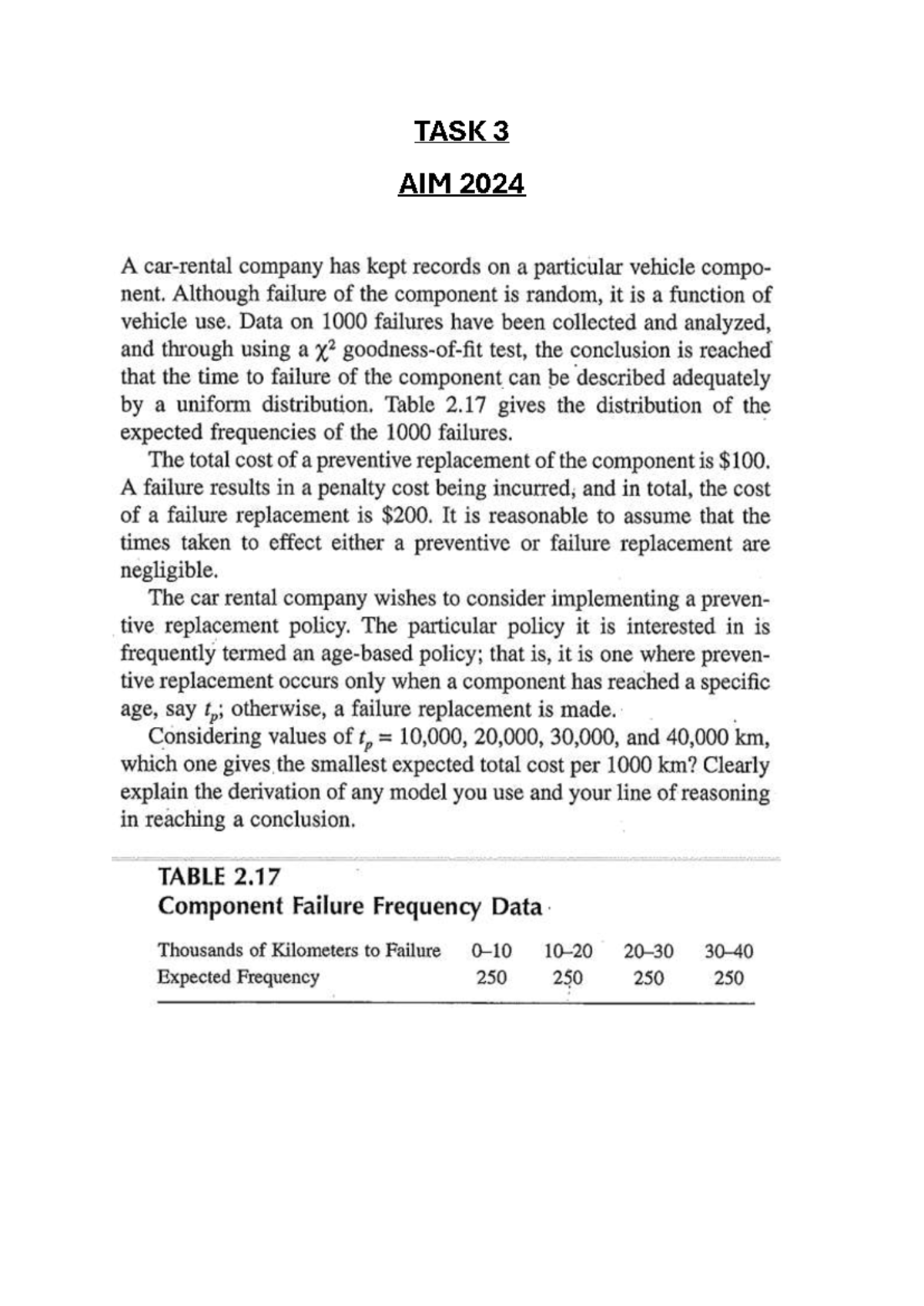TASK 3 - Maintenance engineering task - TASK AIM - Studocu