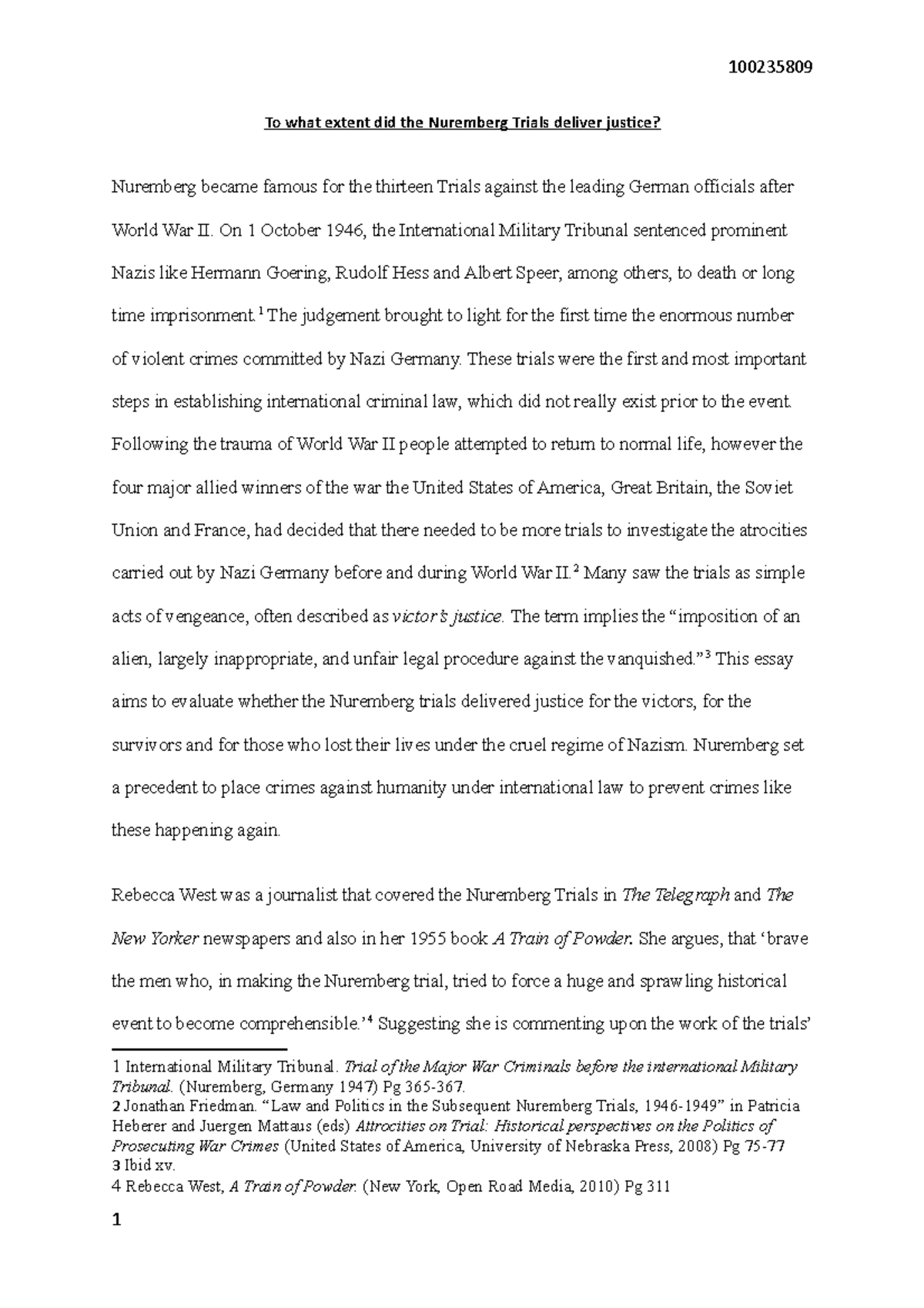 To what extent did the nuremberg trials deliver justice - To what ...