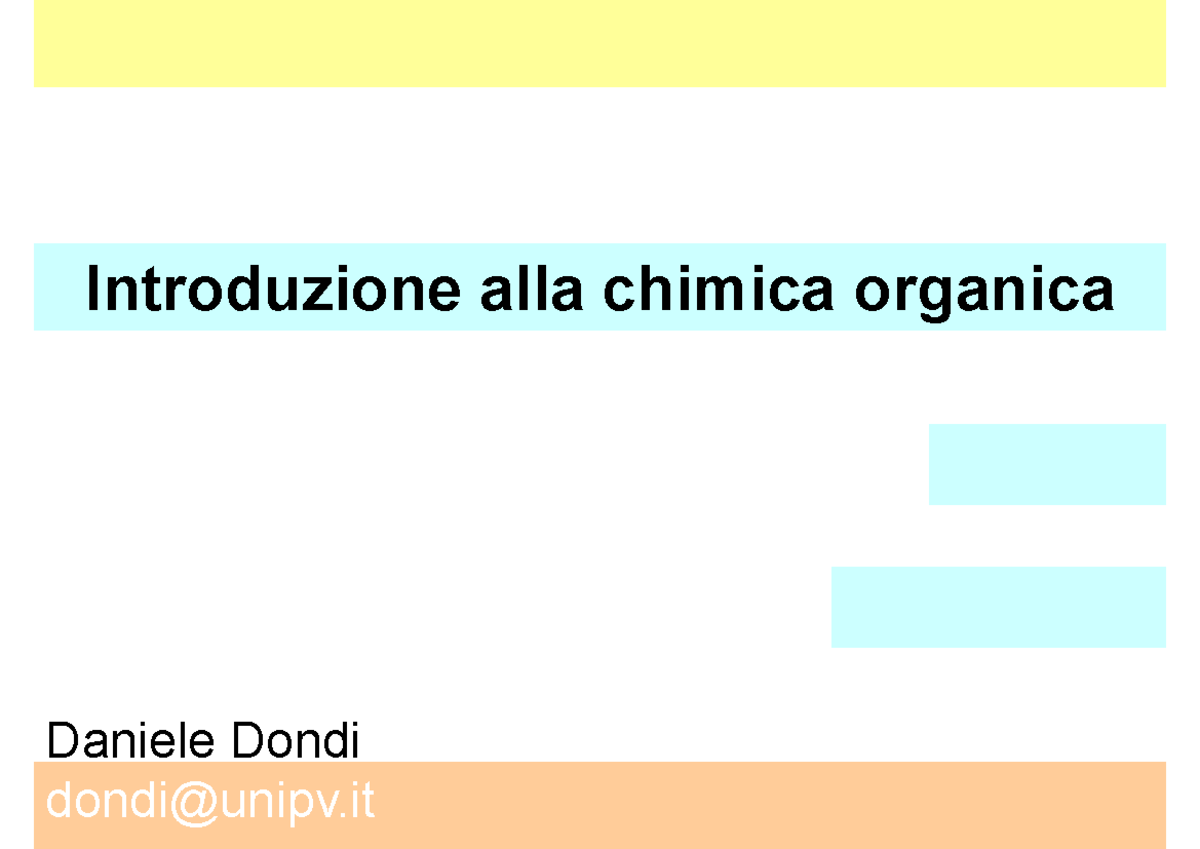 chimica organica e cementi + metalli pesannti - 1 Introduzione alla chimica organica Daniele ...