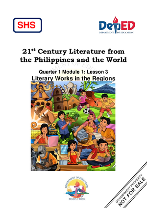21st CLPW Q1 M4 - NONE - 21 ####### st Century Literature from the ...